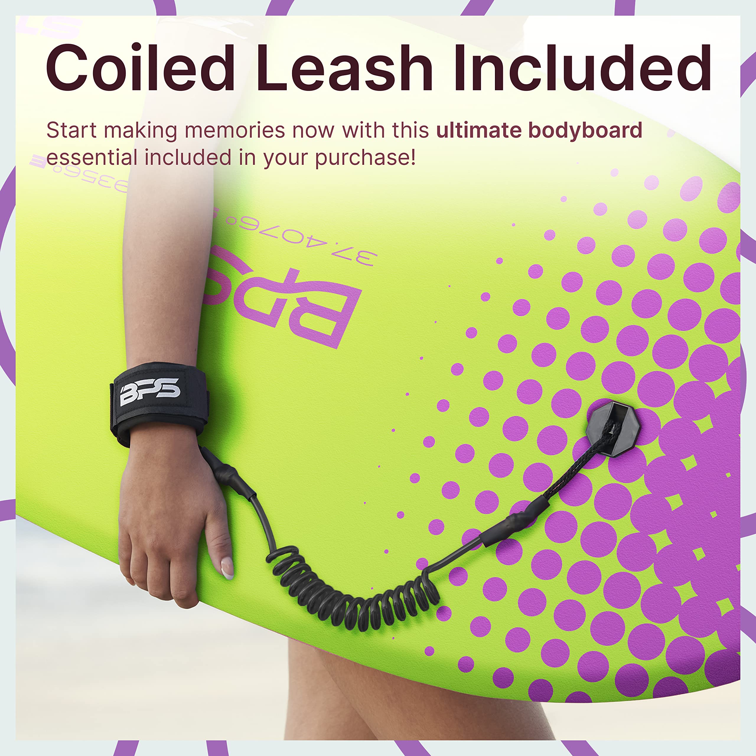 BPS 33" Kids or Adult Body Board - Boogie Board with HDPE Slick Bottom ...