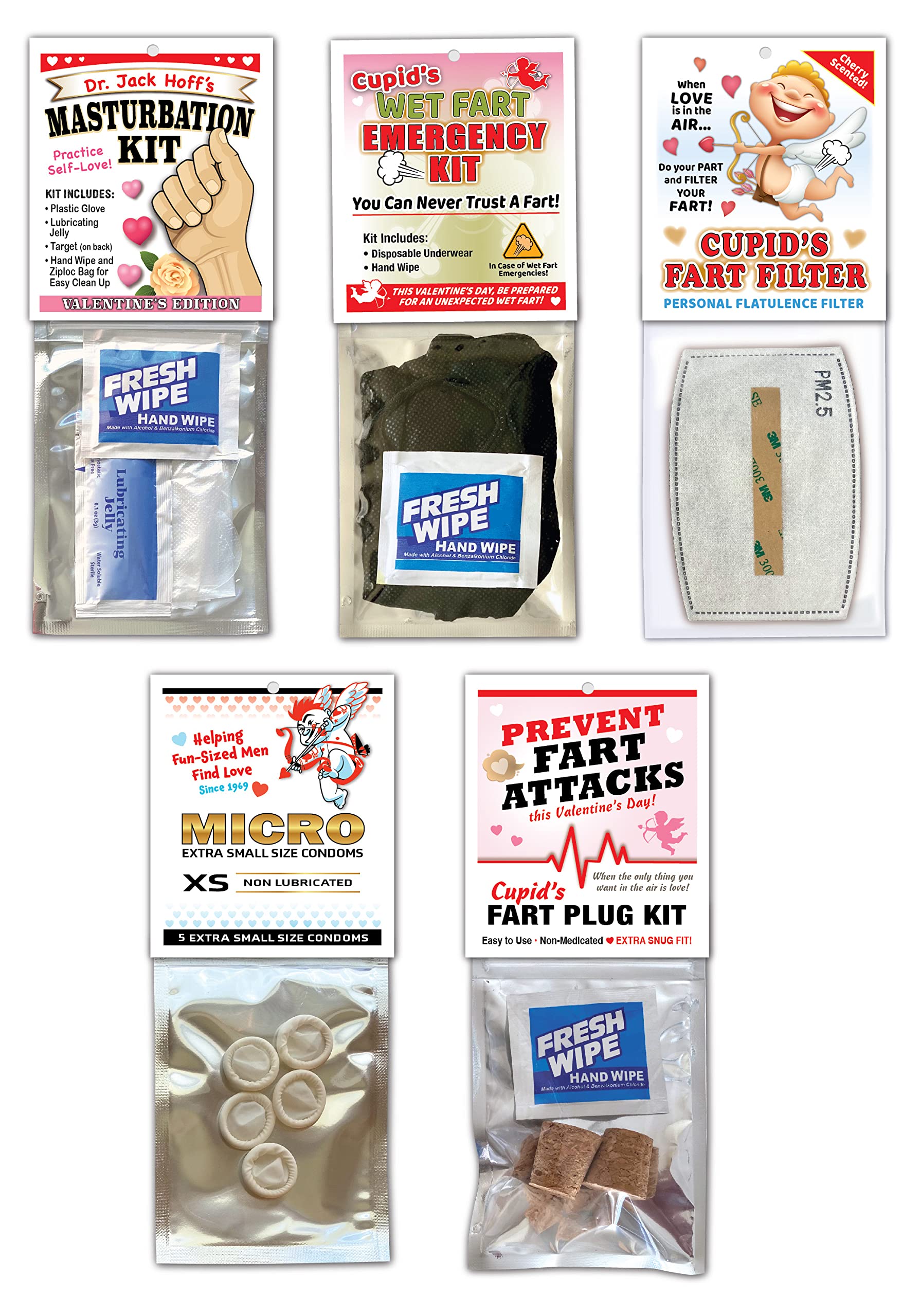 Amazon.com: 5 Pack - Funny Happy Valentine's Day Novelty Favors ...
