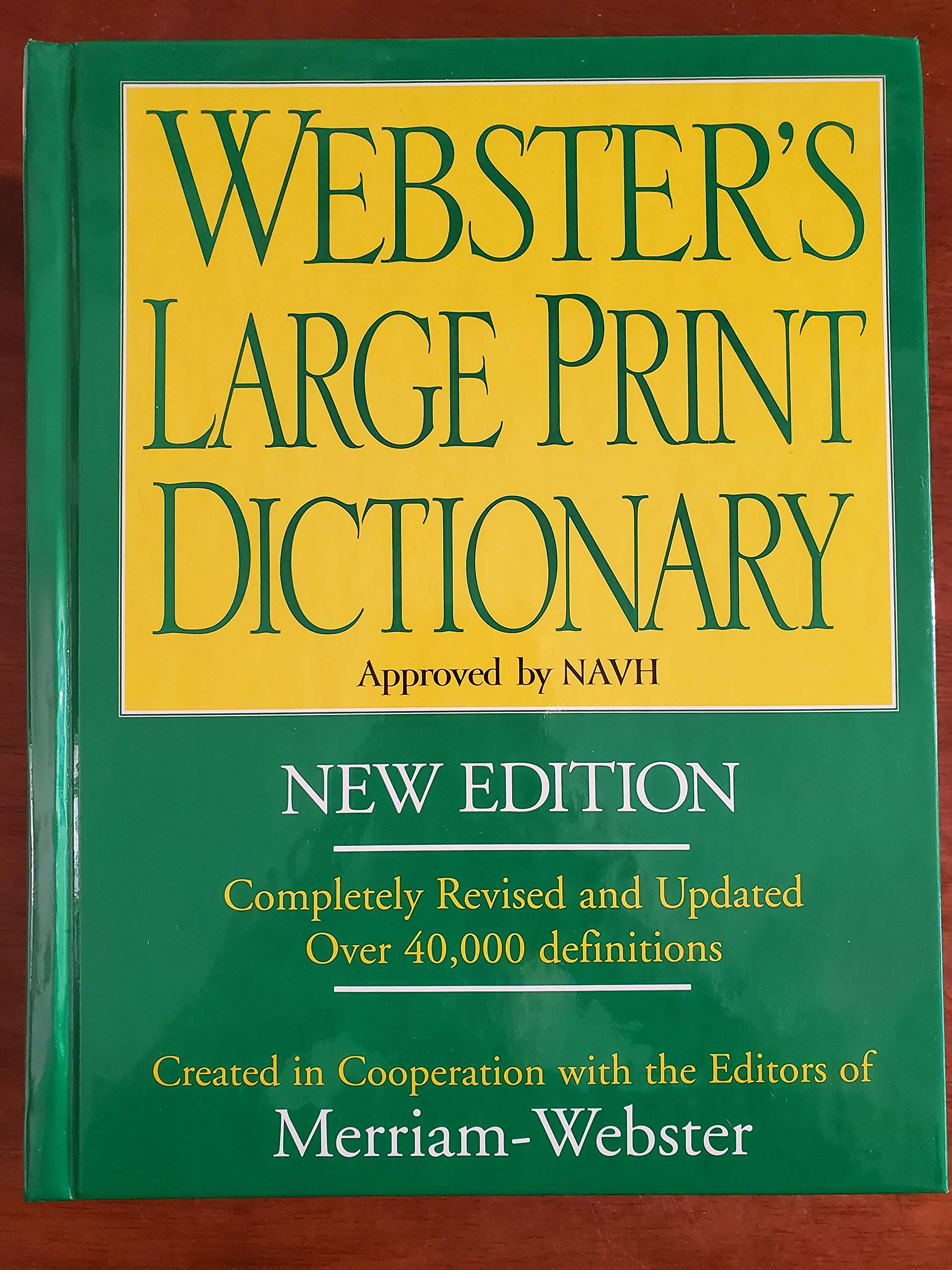Webster's Large Print Dictionary - New Edition: Lorraine Marchi ...