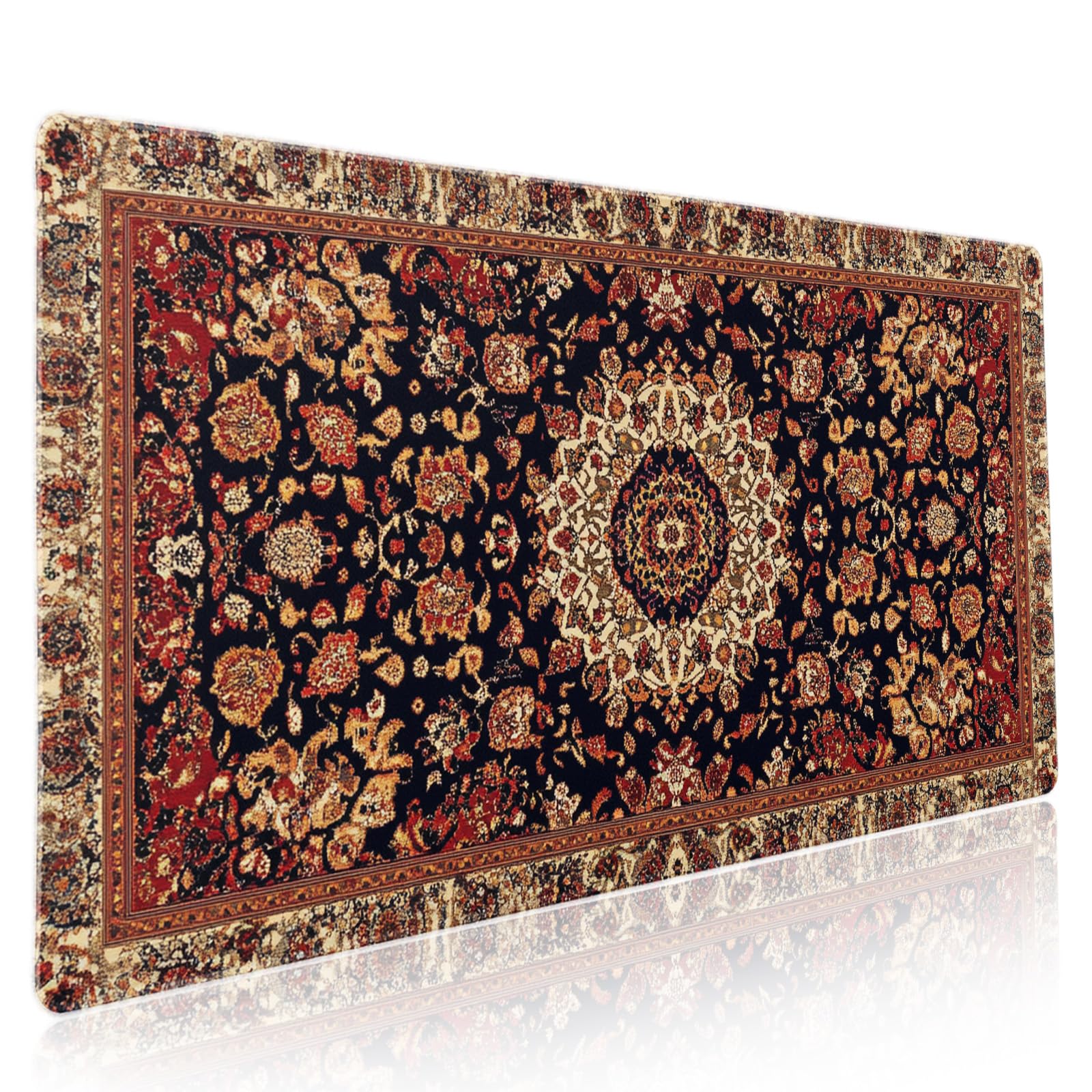 Amazon.com : Vintage Rug Gaming Mouse Pad XXL Dark Brown Retro Carpet ...