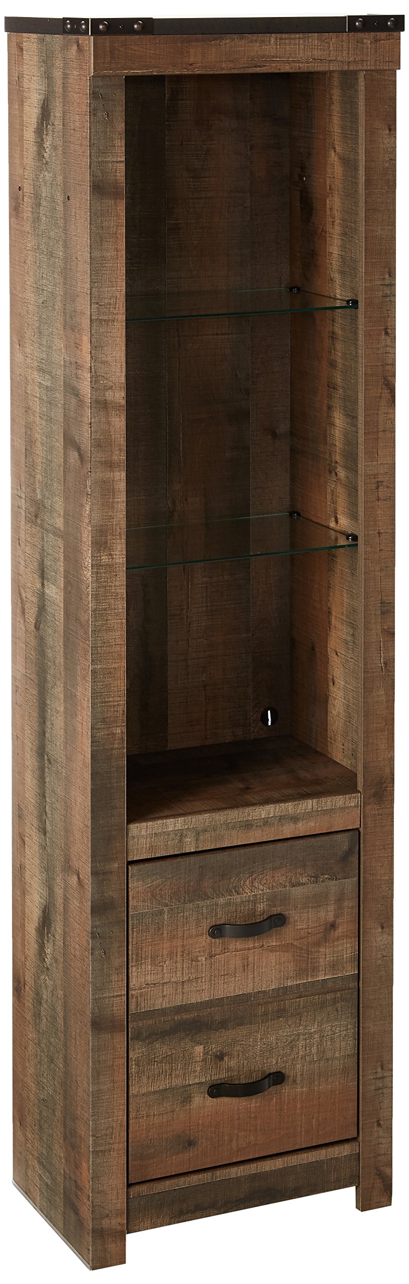 Signature Design by Ashley Trinell Rustic Entertainment Center Pier or ...