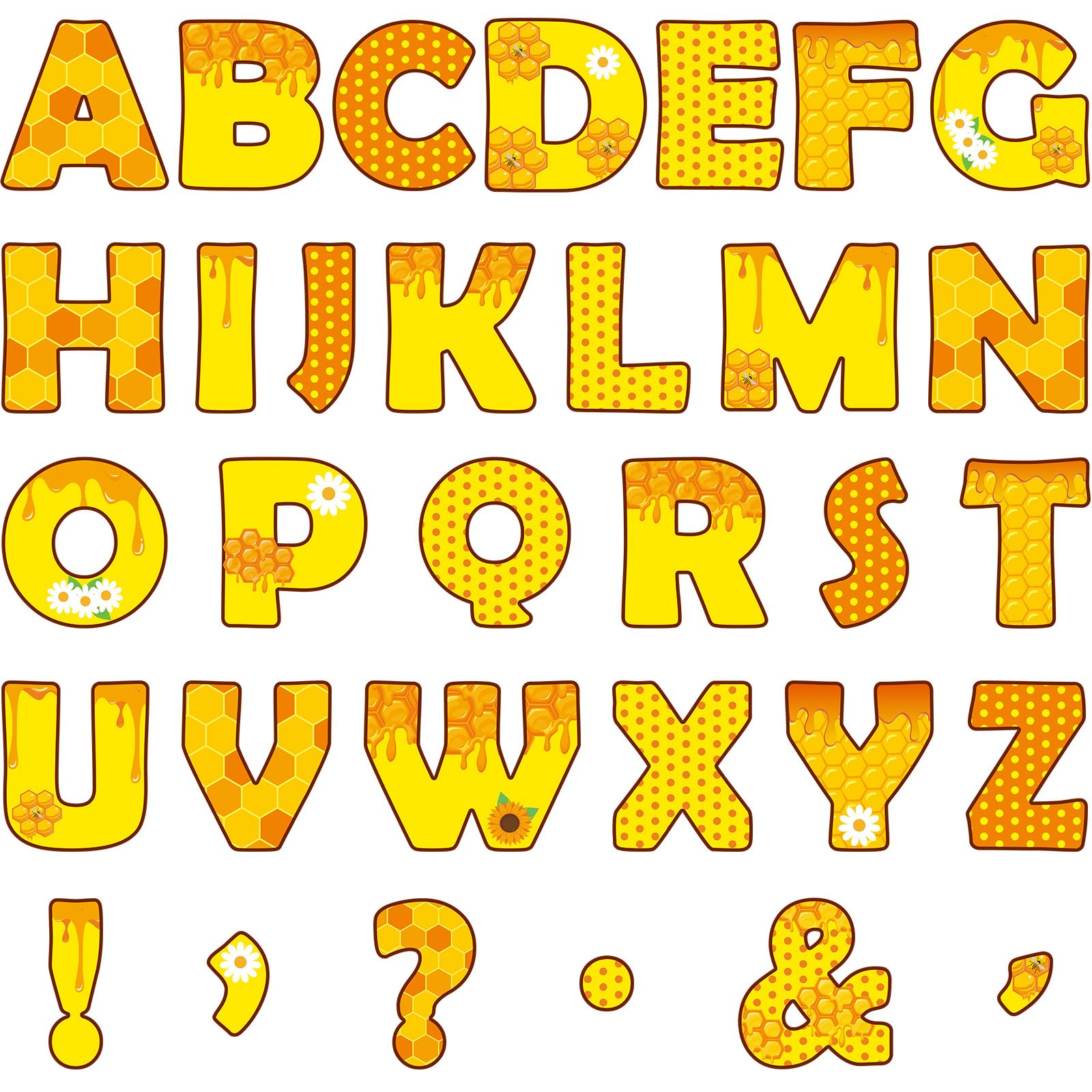 Amazon.com : Qyeahkj 150 PCS Large 7" Font Bulletin Board Letters ...