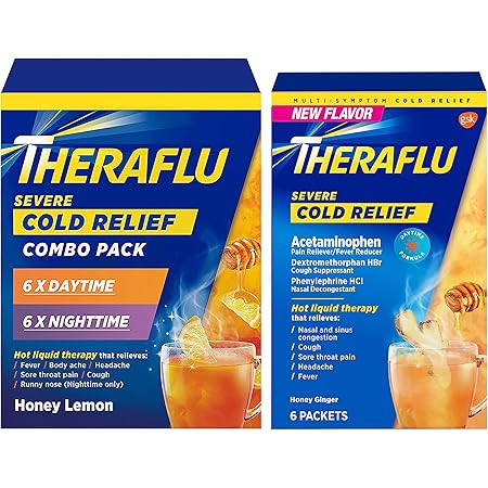 Amazon.com: Amazon Basic Care Severe Cold, Cough and Flu Medicine ...
