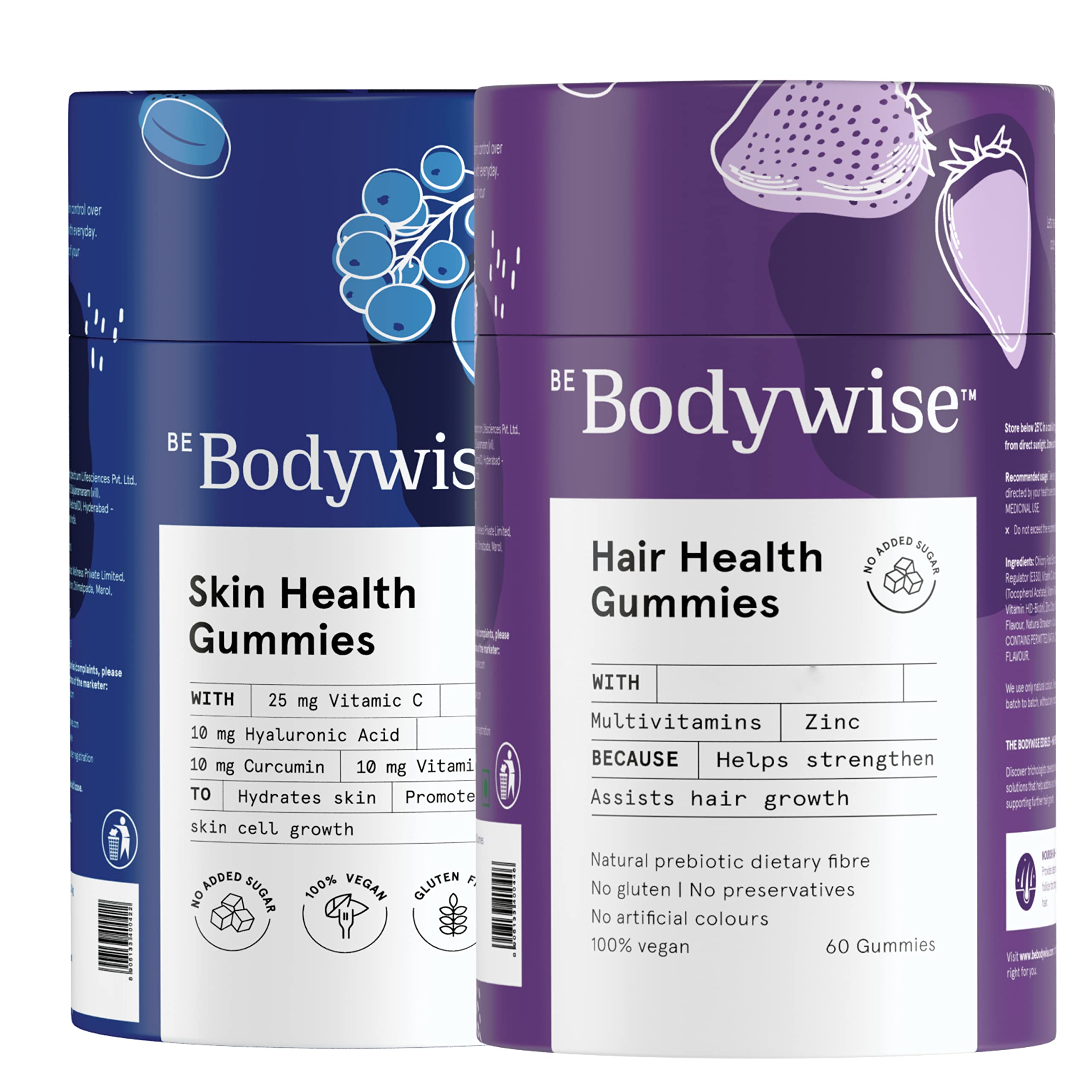 Buy Be Bodywise Gummies for Skin & Hair | Combo of 120 Gummies | Skin ...