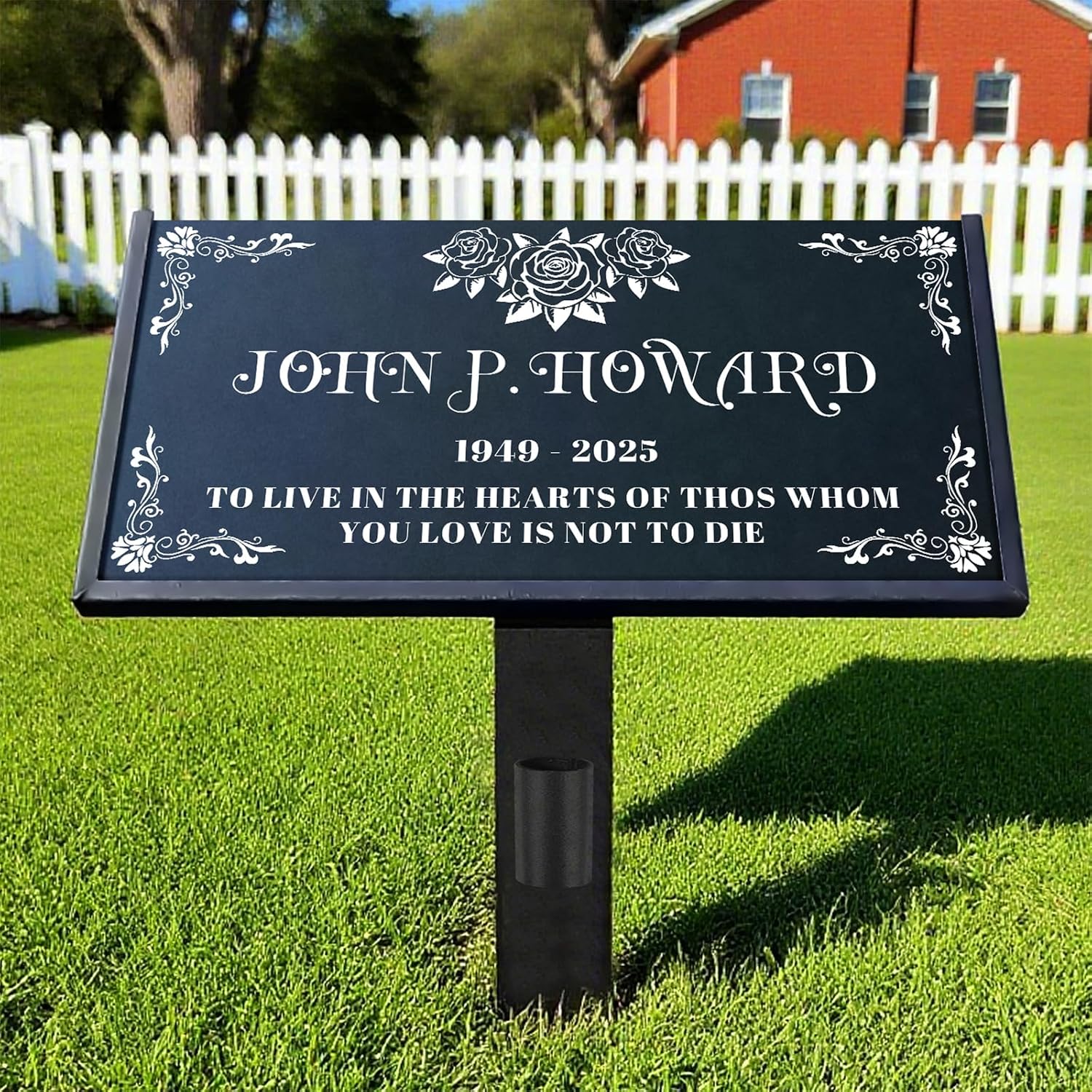Amazon.com : KEMAYUN Headstones for Graves - Natural Granite Memorial ...