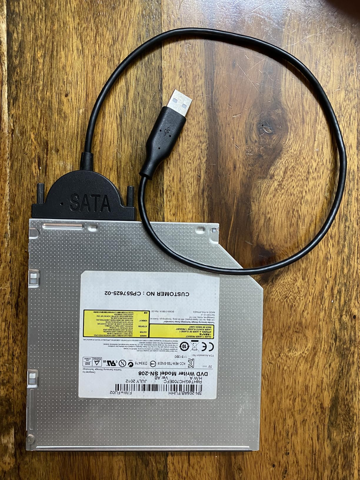 Storite USB 2.0 to 7+6 13Pin Slimline SATA Laptop CD/DVD ROM Optical ...