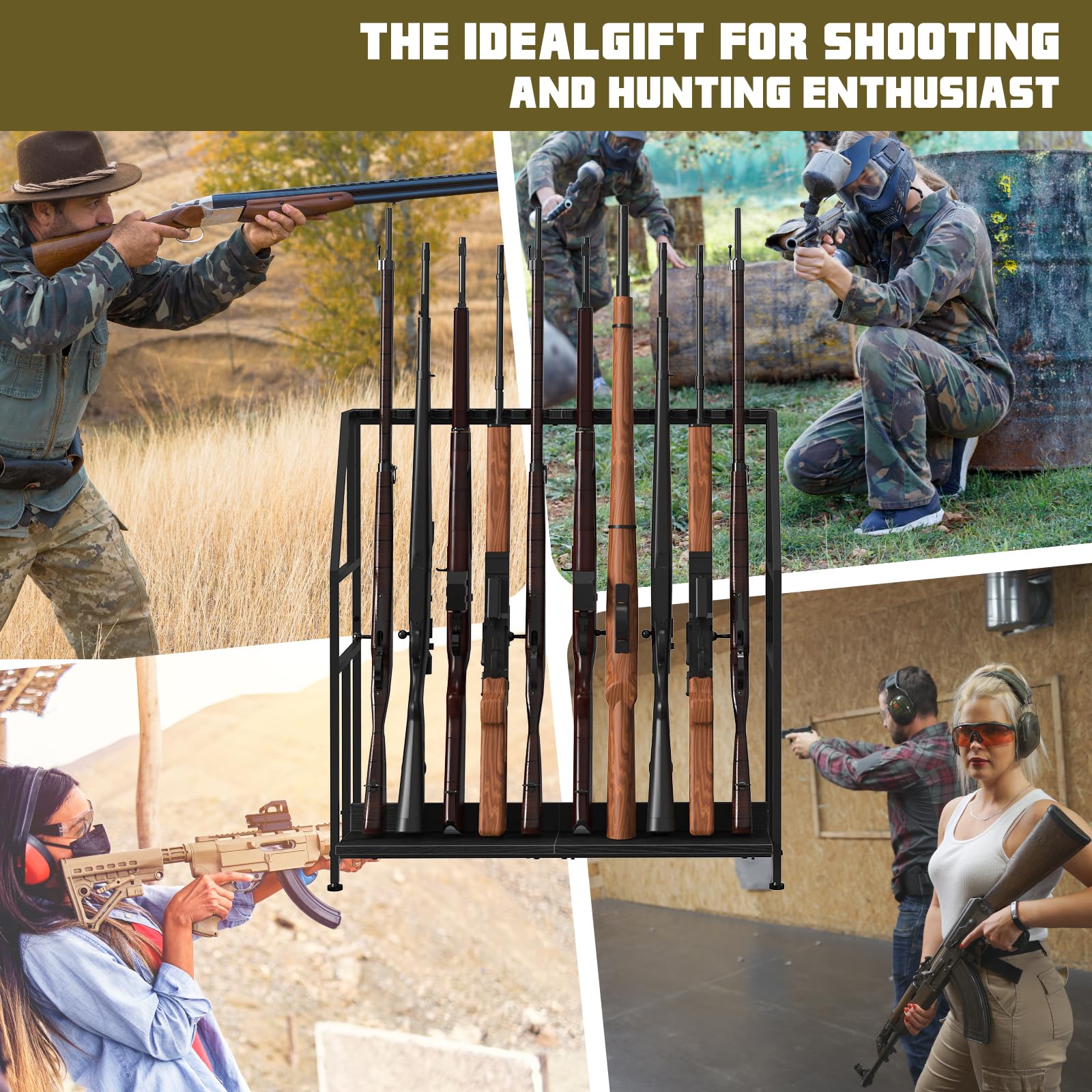 Snapklik.com : Gun Racks,Wooden Indoor Rifle Racks,Floor Standing ...