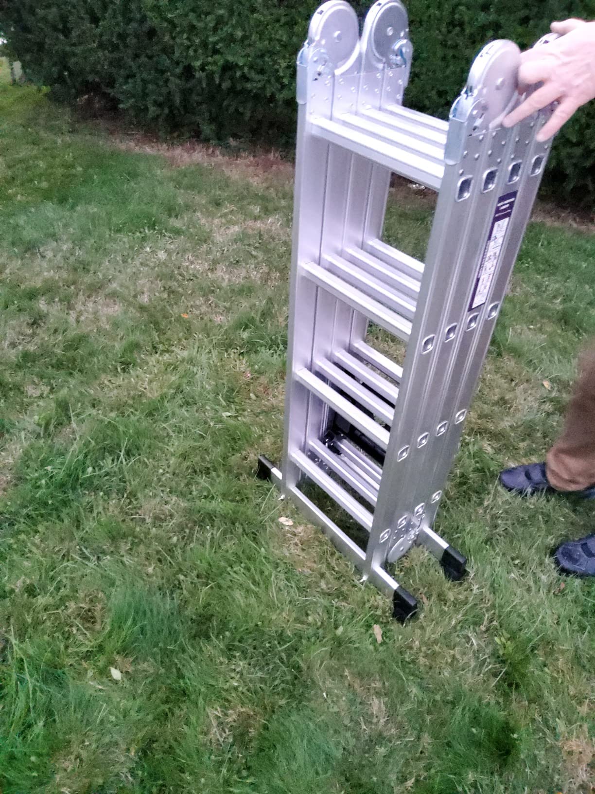 $22/mo - Finance HBTower Folding Ladder, 12 FT Aluminum Extension ...
