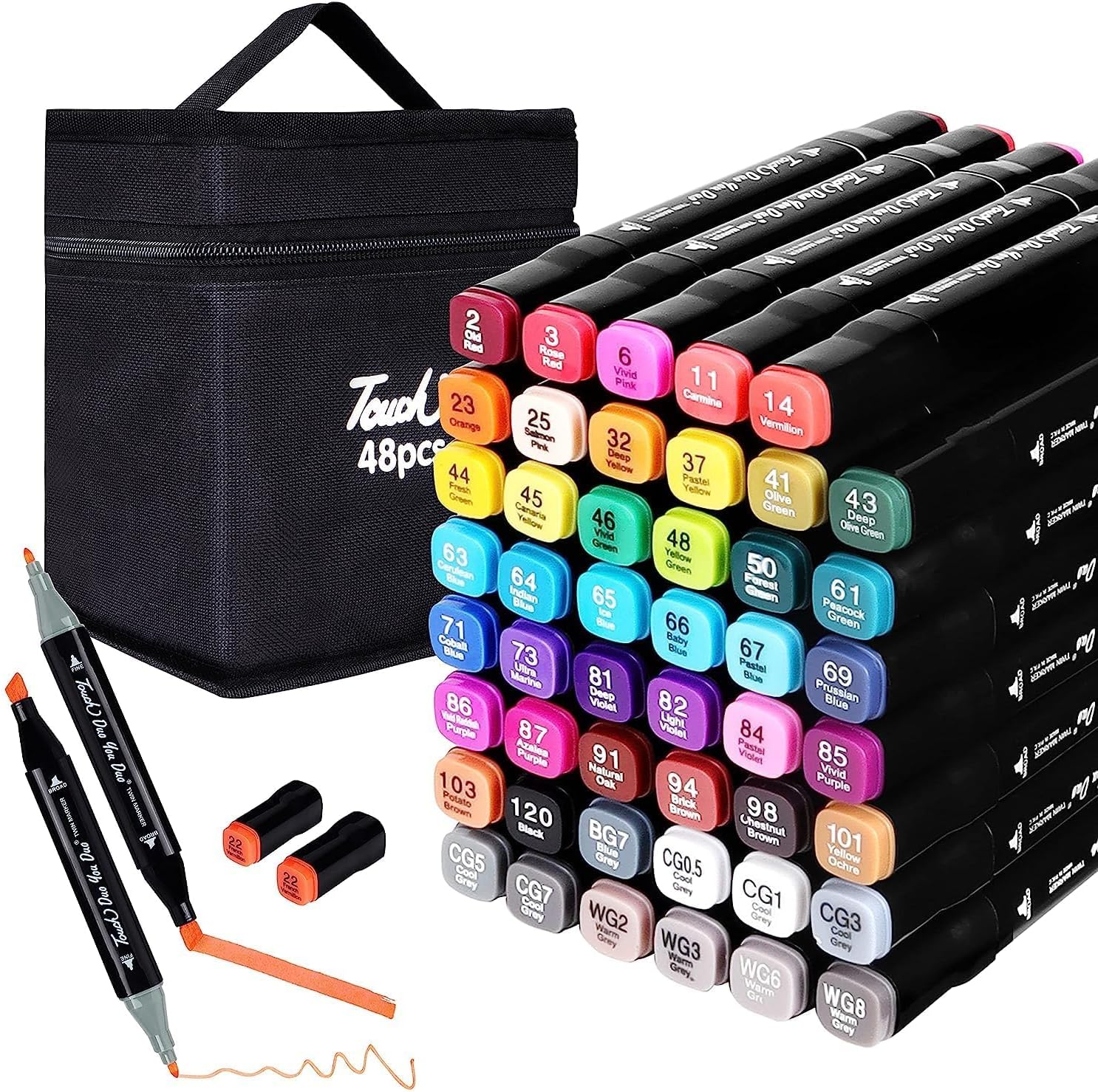 FOMQUAZLI Dual Tip Art Markers For Coloring Sketching Calligraphy ...