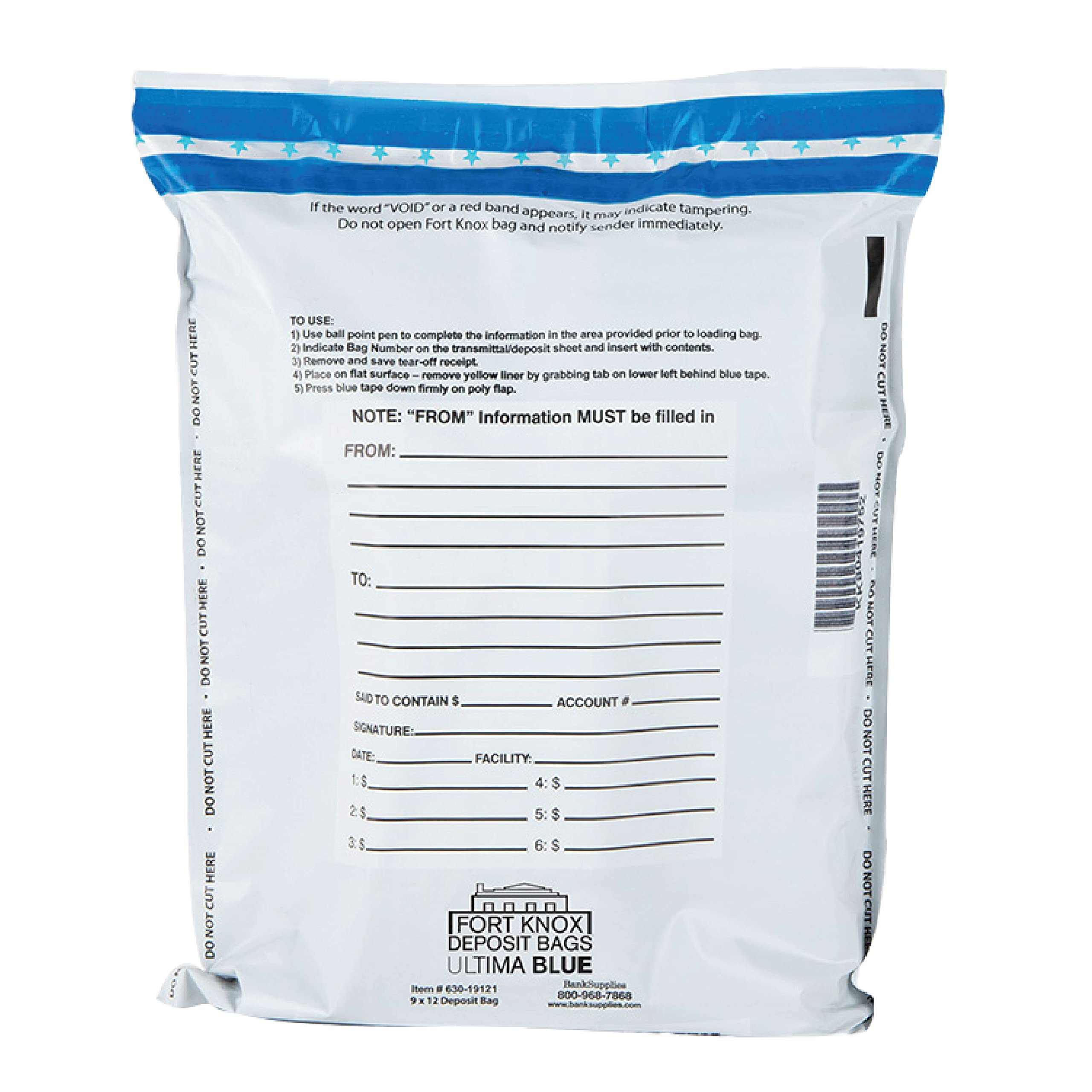 Amazon.com : BankSupplies Ultima Blue Dual Pocket White Deposit Bags ...