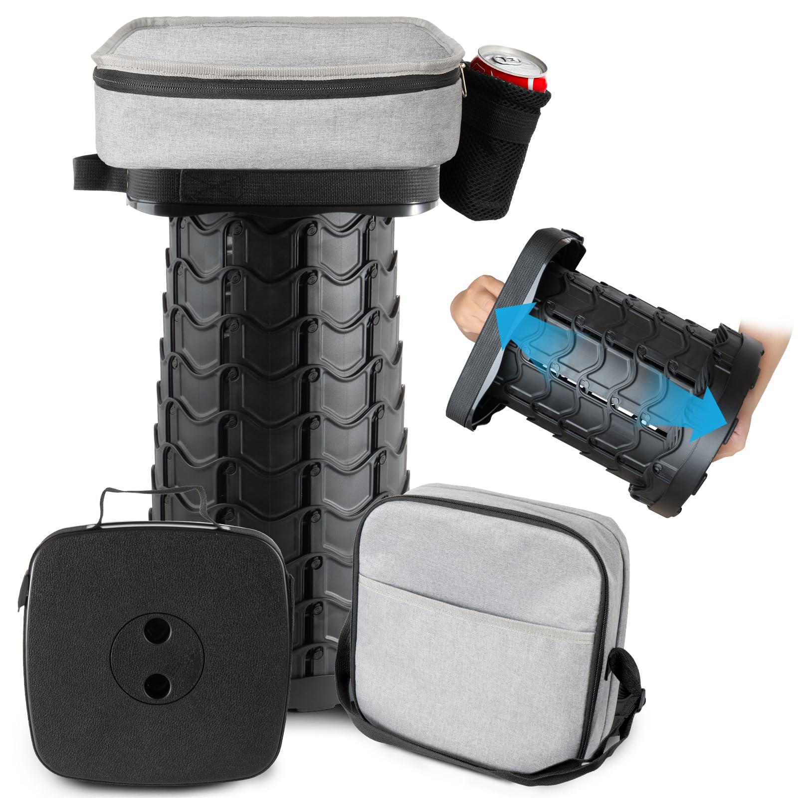 Amazon.com: Geavo Square Collapsible Stool with 3-in-1 Carry Bag ...