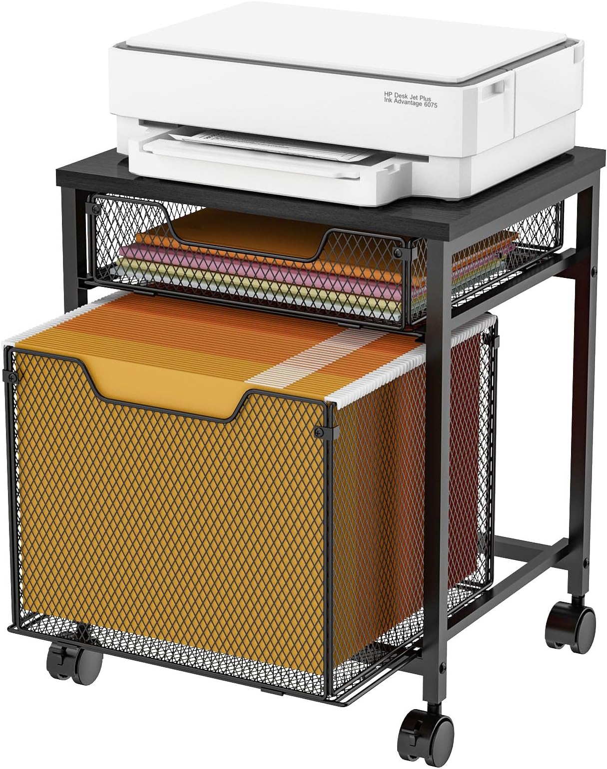 Amazon.com: Rolling File Cabinet with 2 Drawer, Mobile Files Cart with ...