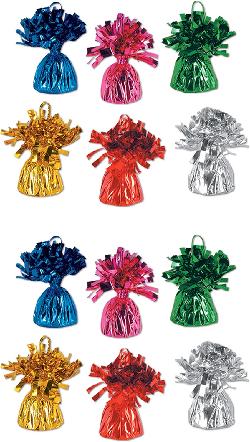 Amazon.com: Metallic Wrapped Balloon Weights Pack of 12 : Home & Kitchen