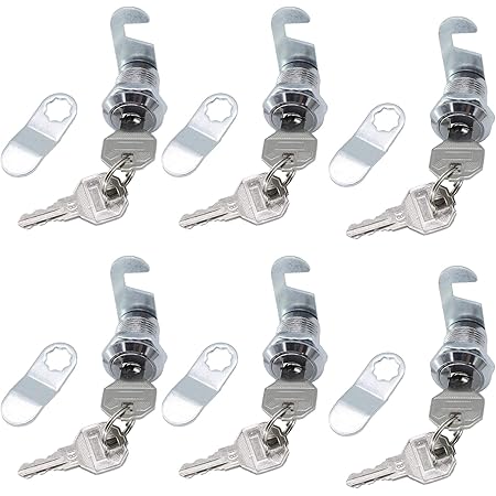 Amazon.com: X-Haibei 6 Pack Cabinet Cam Locks Keyed Alike, 7/8" RV Storage Door Locks, 12 Keys ...