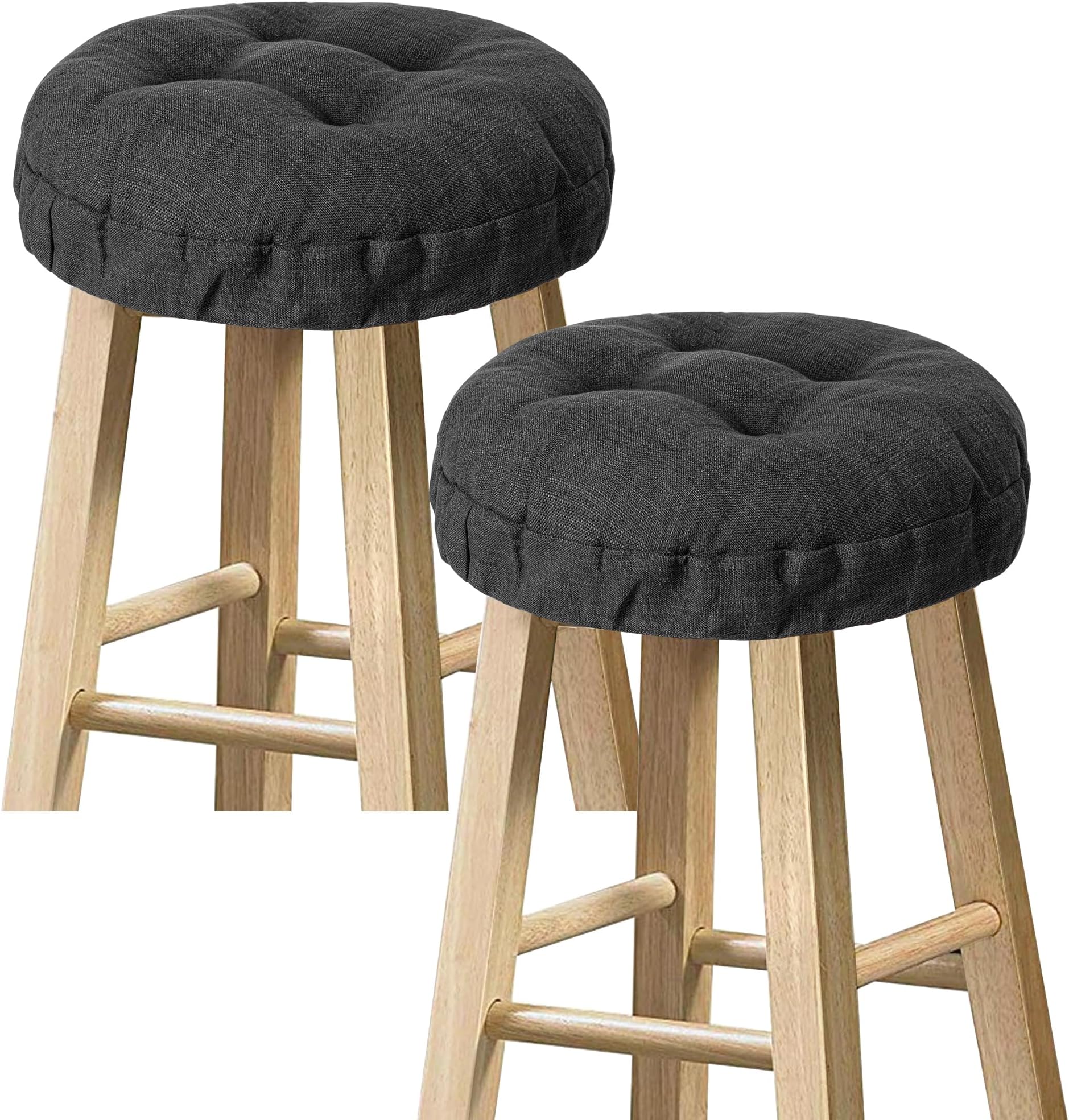 Amazon.com: Marsui 4 Pieces Soft Stool Covers Round Bar Stool Cushions ...