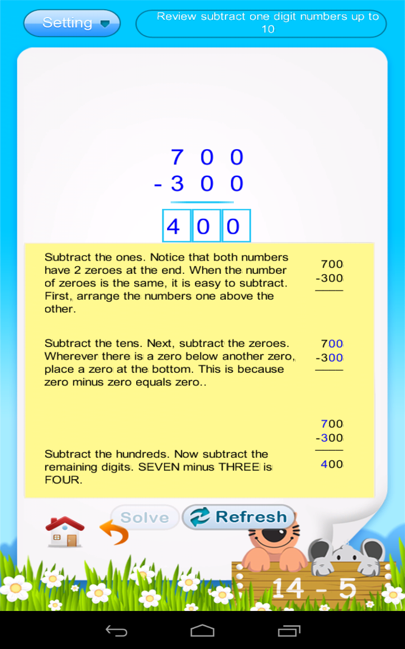 Subtraction for the 2nd grade Free - App on Amazon Appstore