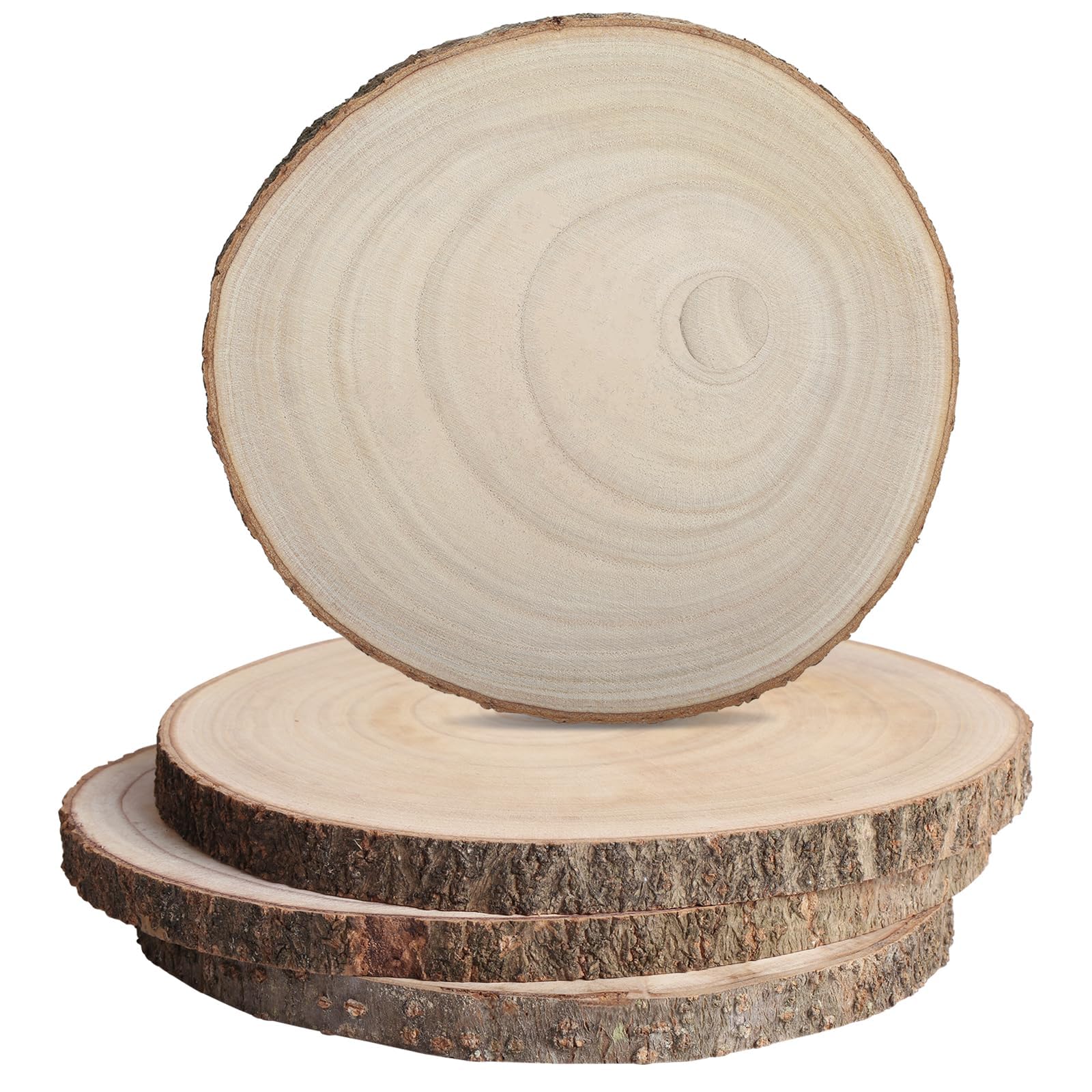 Amazon.com: JILTWO 4Pcs 7.5-8 Inch Unfinished Wood Slices, Wood Rounds ...