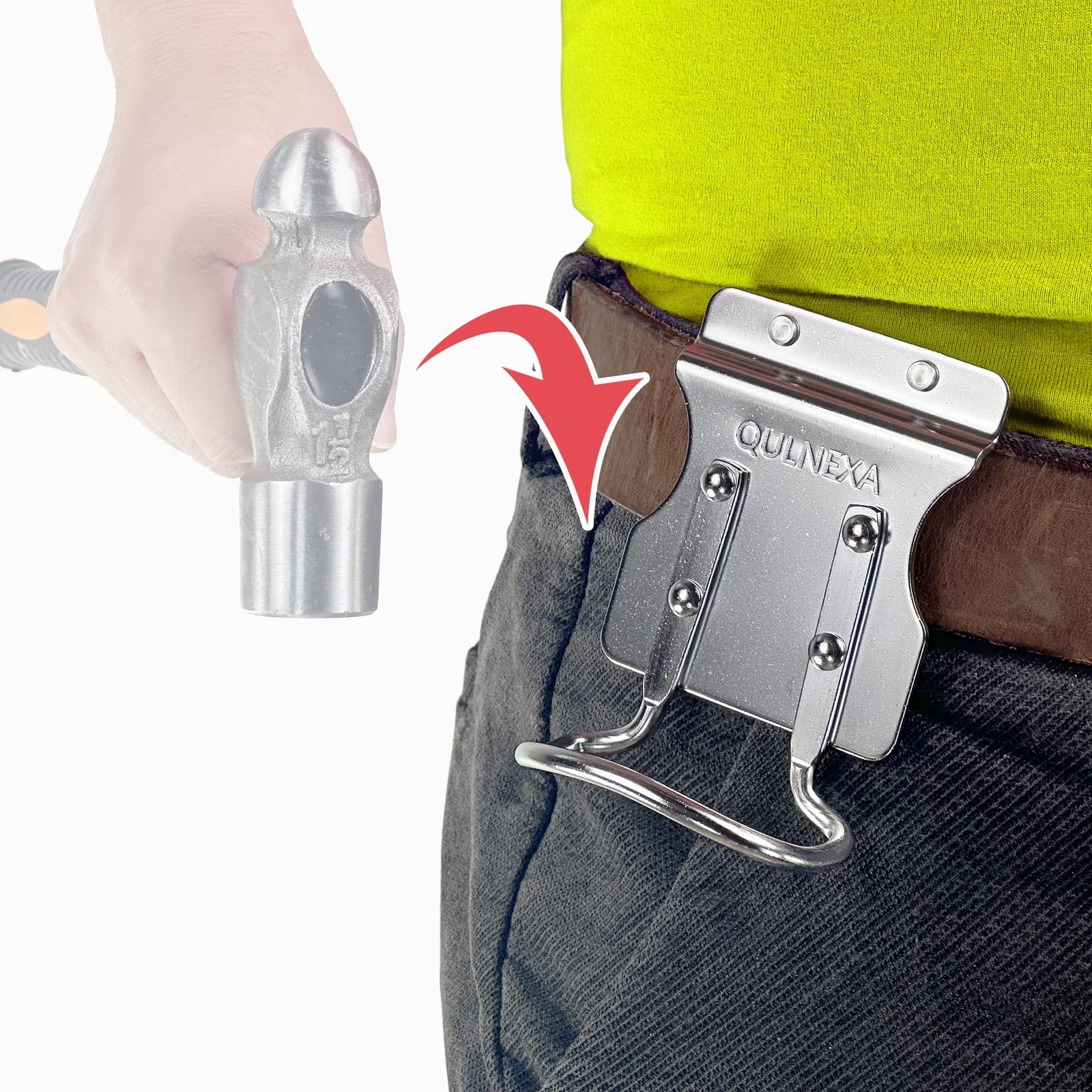 Belt Clip Holder, Stainless Steel Belt Clip Magnetic Tool (Small Hammer ...