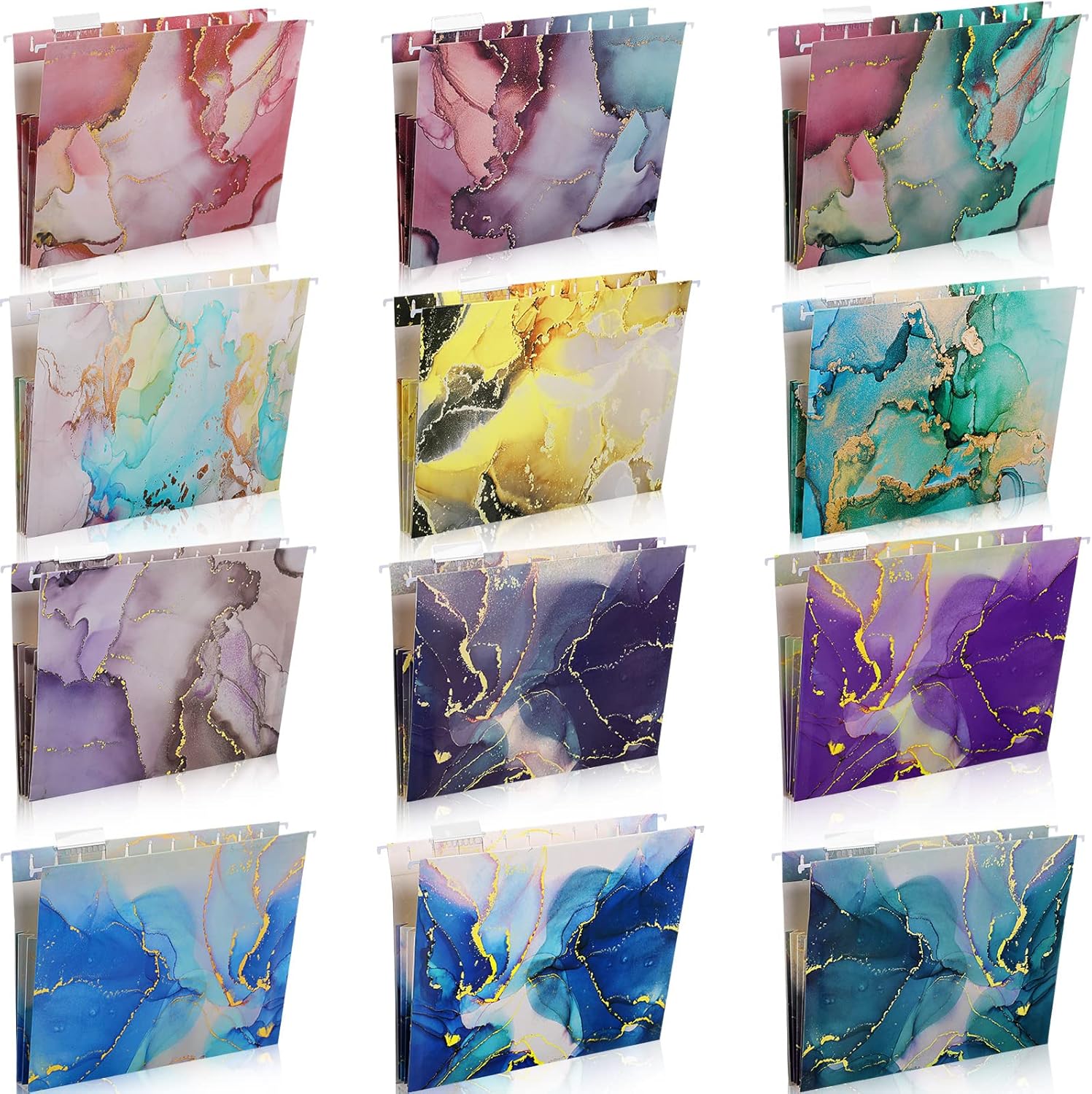 Amazon.com : 24 Pack Hanging File Folders Letter Size File Cabinet ...