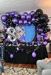 Amazon.com: 133pcs Wednesday Balloon Garland Arch Kit Black and Chrome ...