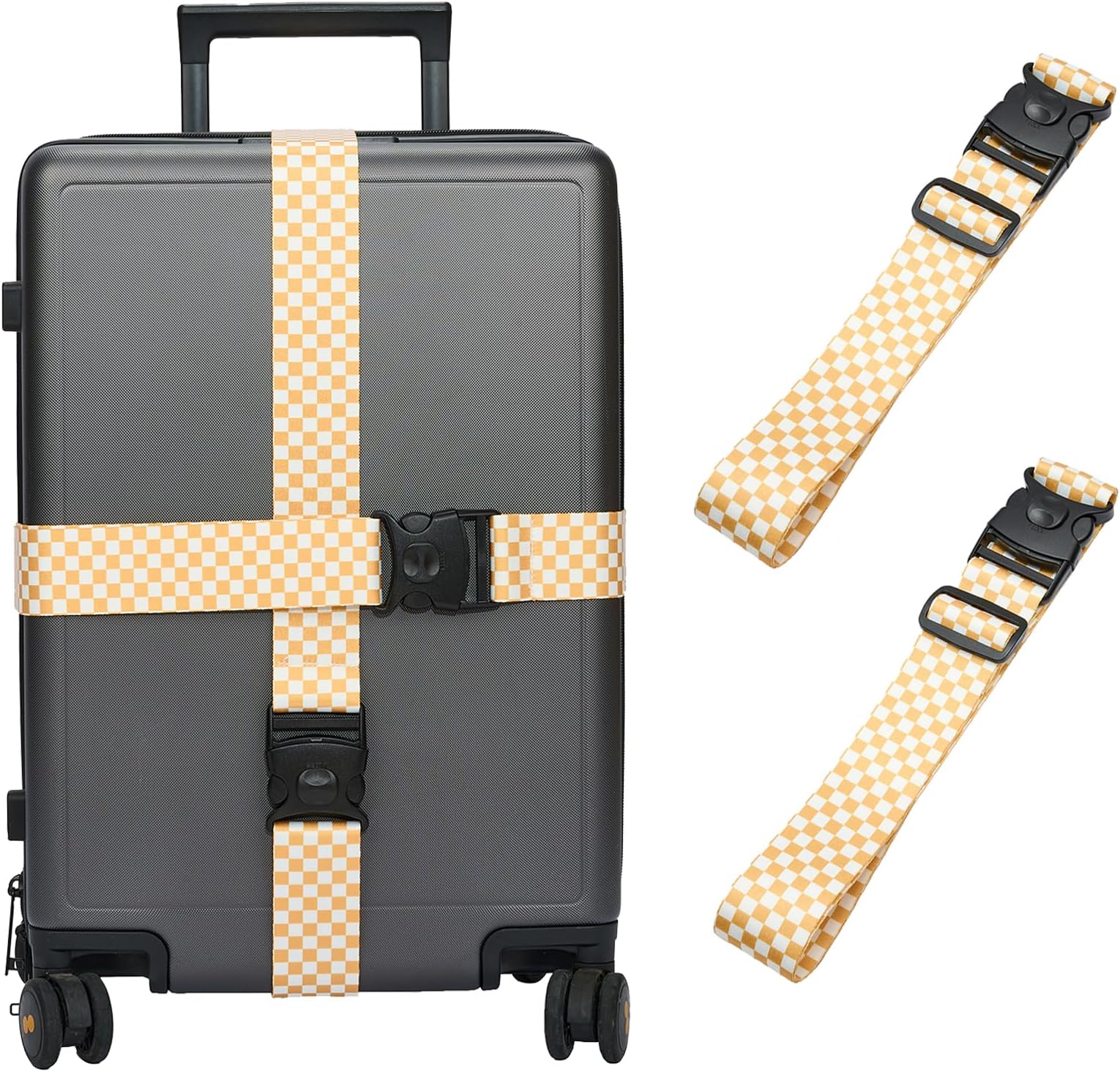 Amazon.com: 2 Pack 75'' x 2'' Adjustable Luggage Straps for Suitcase ...