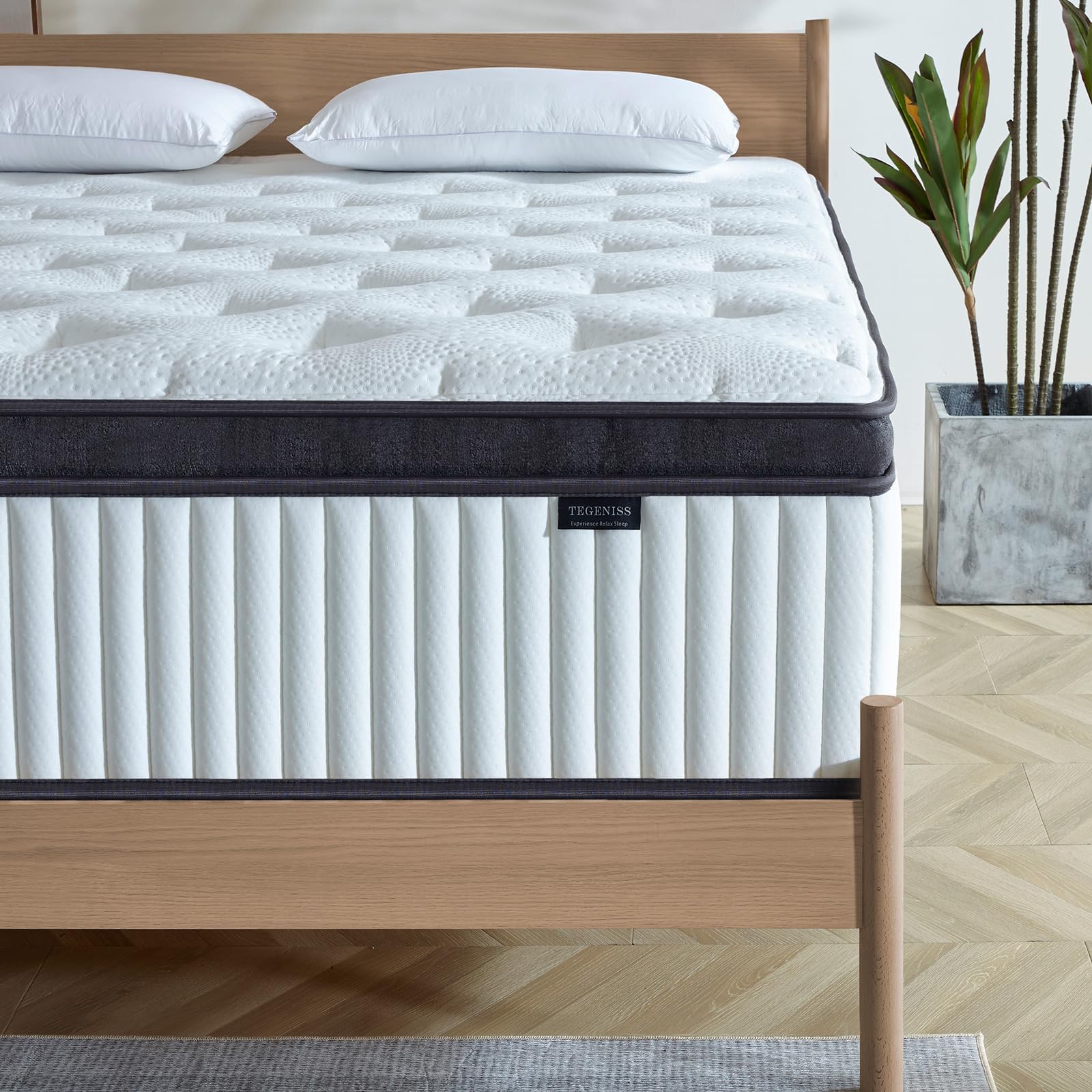 Amazon.com: King Size Mattress, Upgrade Strengthen, 12 Inch Firm Hybrid ...