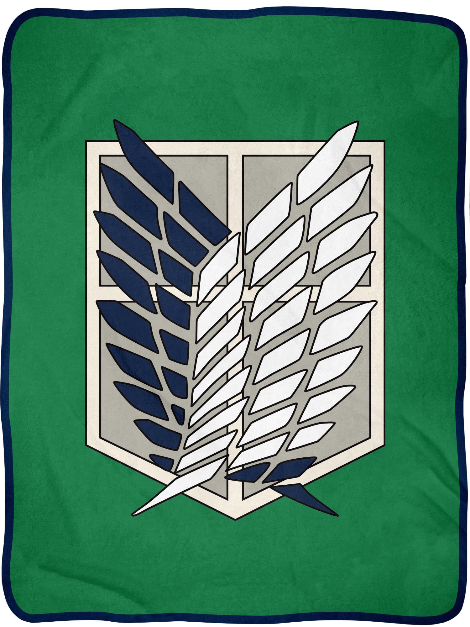Amazon.com: Attack on Titan Throw Blanket - Scout Regiment Logo Fuzzy ...