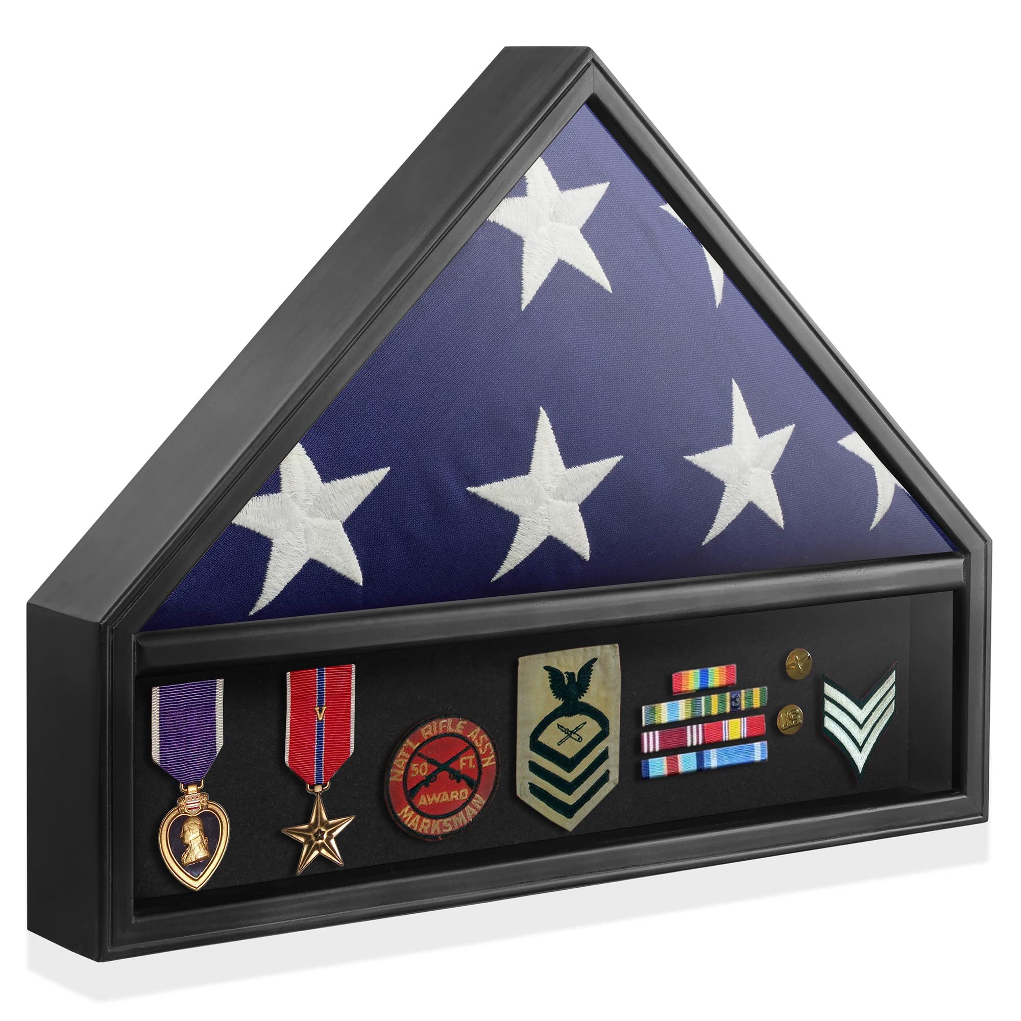 Amazon.com - Reminded Military Medal & Burial Flag Shadow Box Display ...