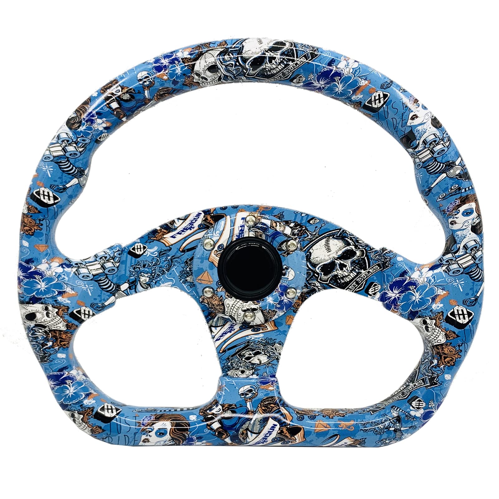 Snapklik.com : Graffiti Pattern Racing Steering Wheel Flat Drifting Sim ...