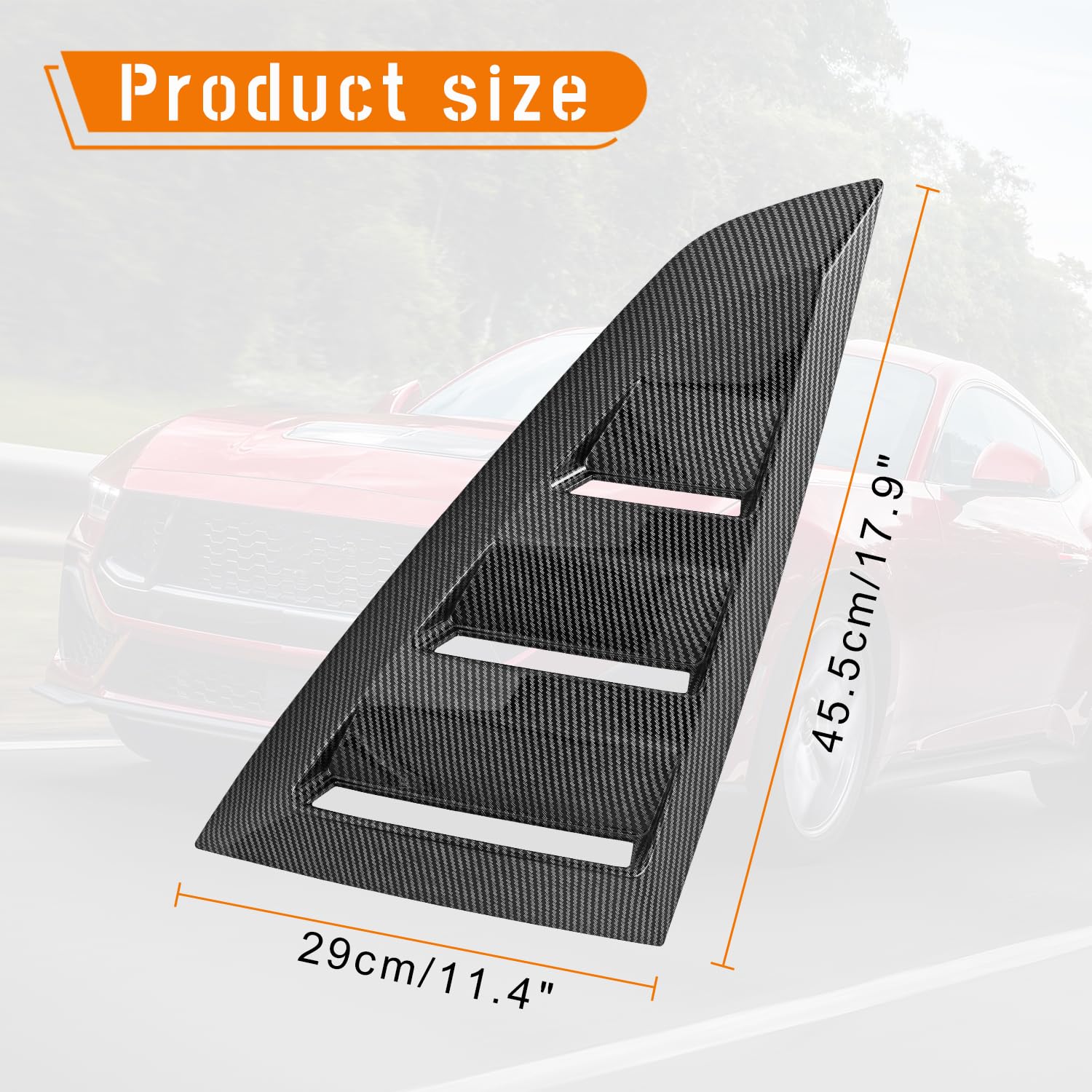 Snapklik.com : AMSPRAC Rear Window Louvers Trim Cover Panel Compatible