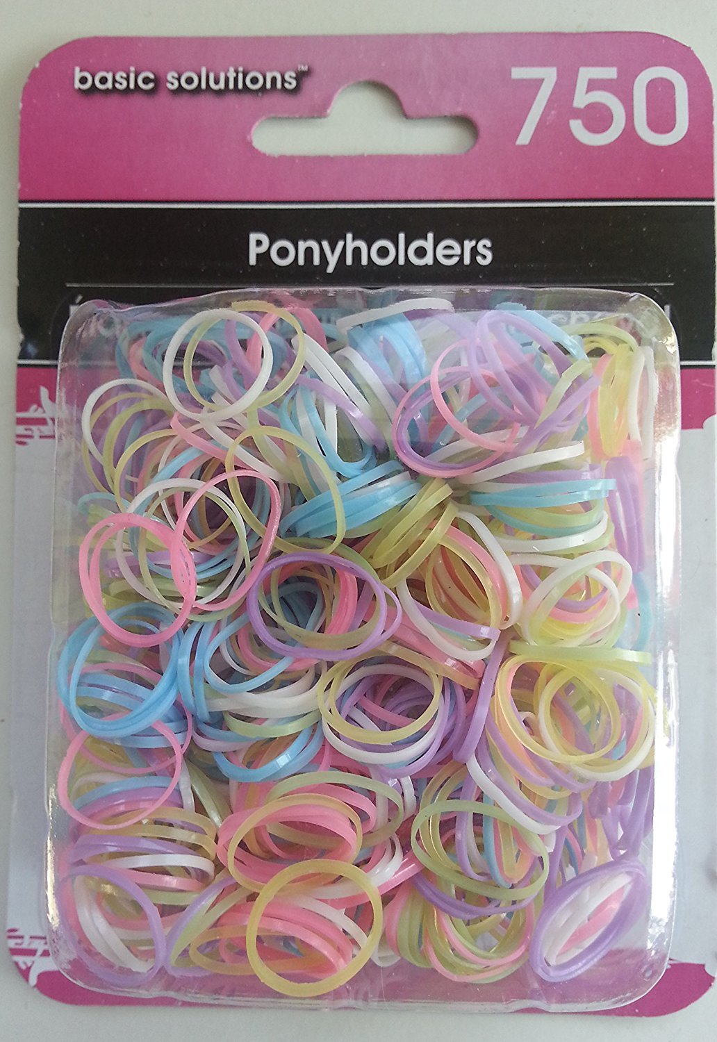 Amazon.com : 750 Rubber Elastic Ponyholders - Pastel : Beauty ...