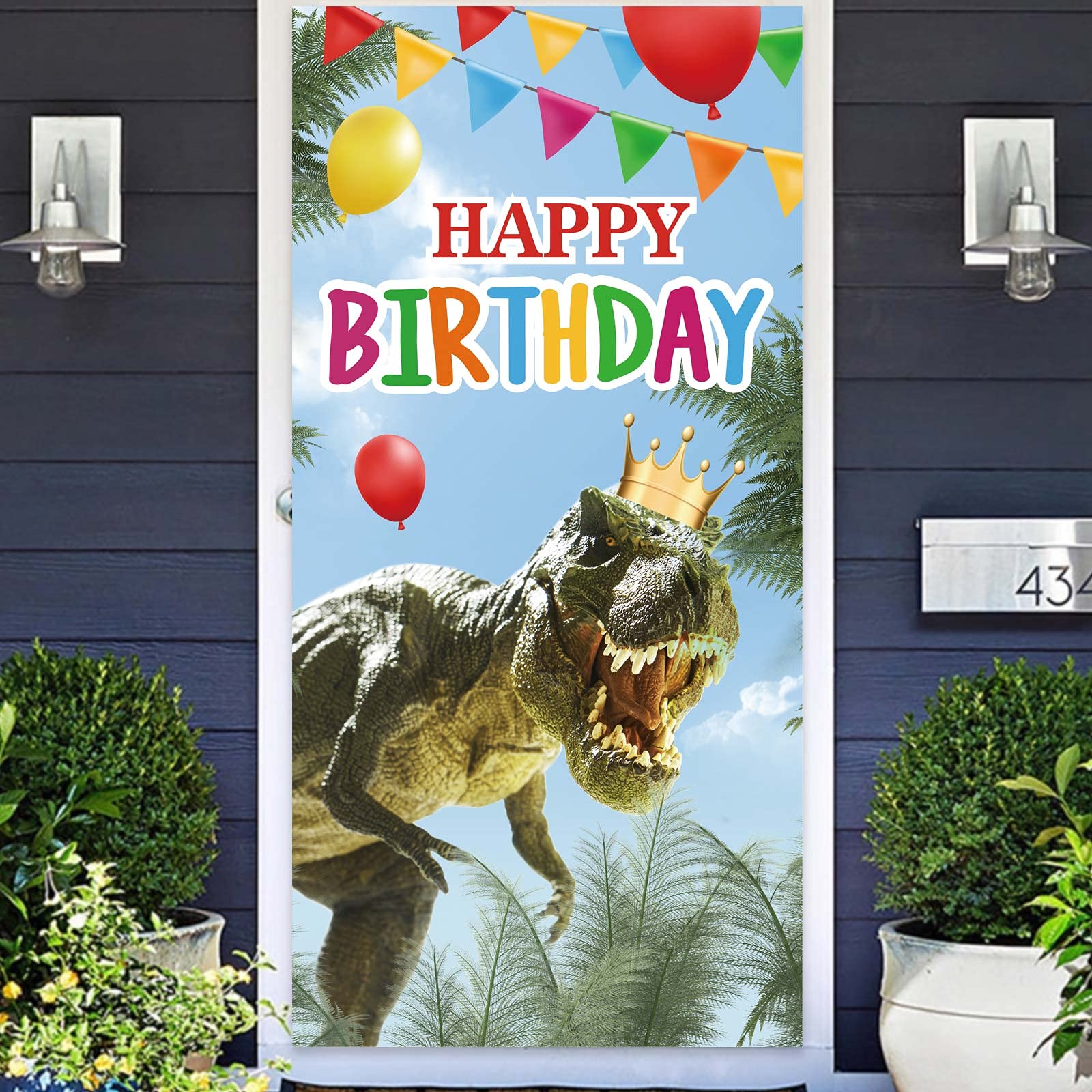 Buy Dinosaur Tyrannosaurus Rex Banner Backdrop Background Photo Booth ...