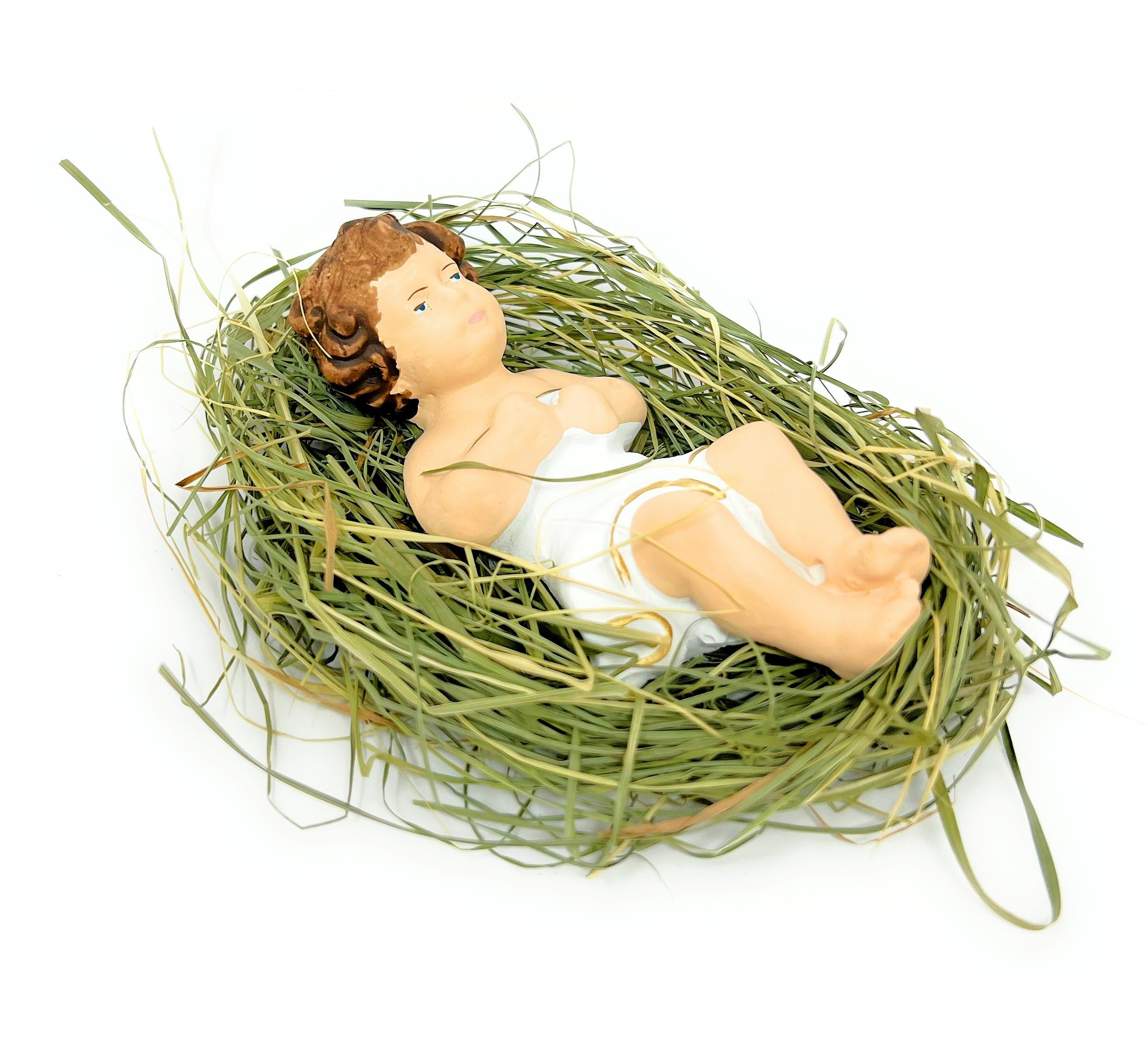 Amazon.com: Polish Gallery Baby Jesus in Wooden Manger Laying on ...