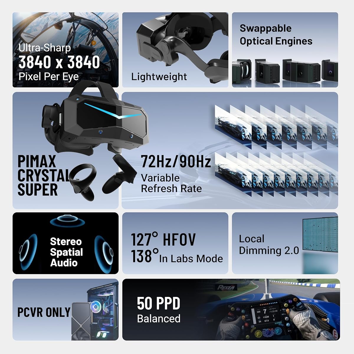 $66/mo - Finance Pimax Crystal Super VR Headset,50 PPD & 3840x3840 ...