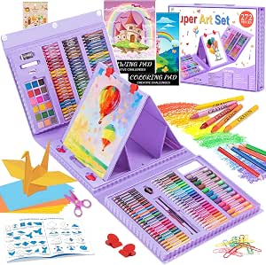 Art Kit, 272 Pack Art Set Drawing Kit for Kids Girls Boys, Deluxe Gift ...