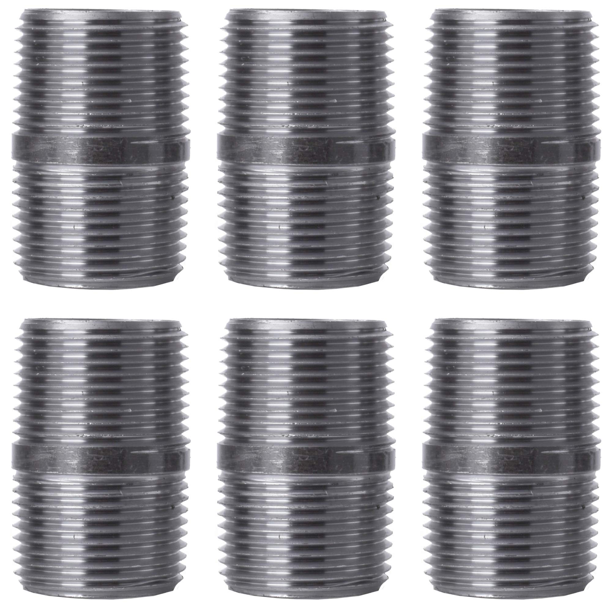 Amazon.com: Pipe Decor 1” x 2” Malleable Cast Iron Pipe, Pre Cut ...