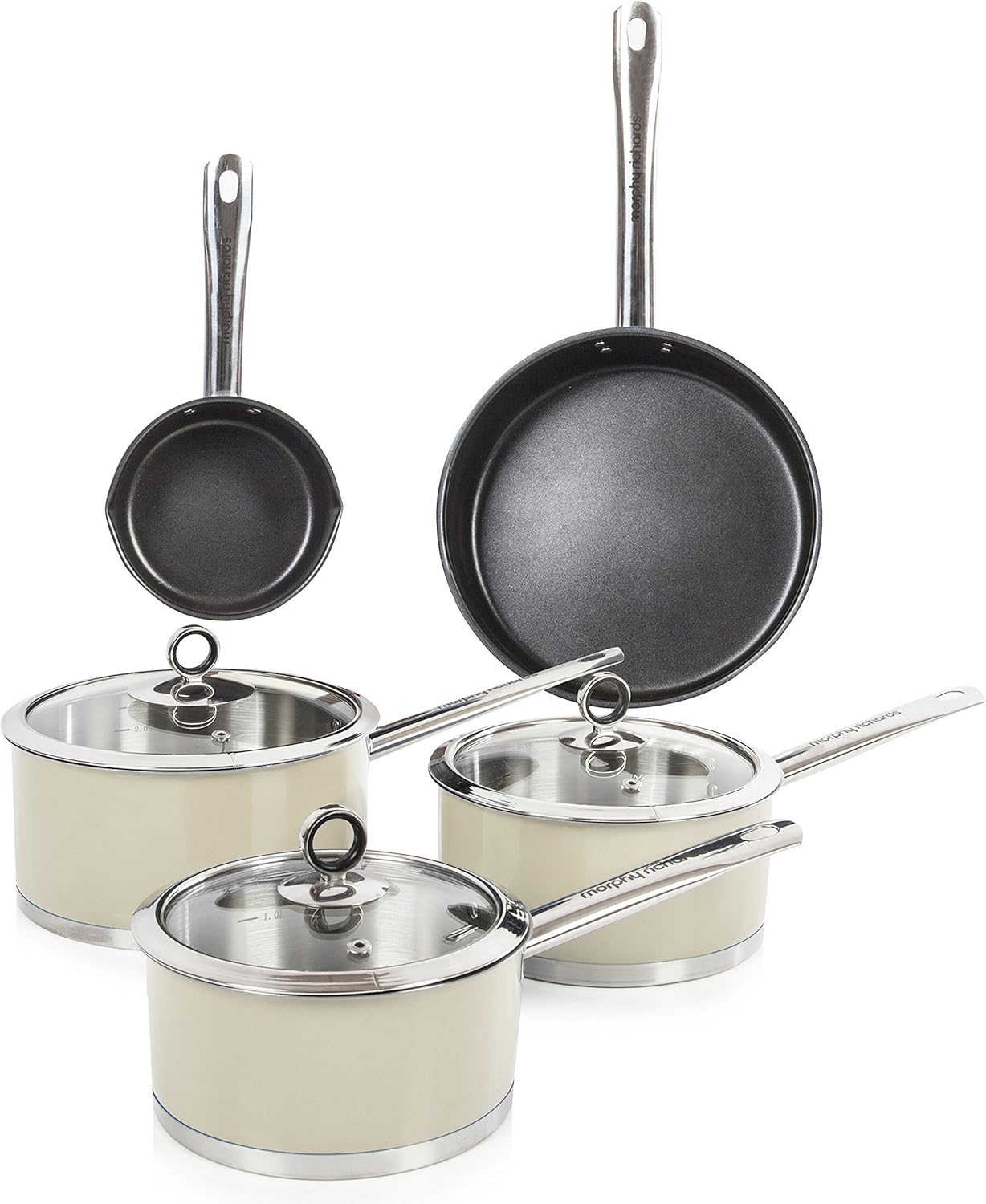Amazon.com: Morphy Richards, Cream 5 Piece Pan Set : Home & Kitchen