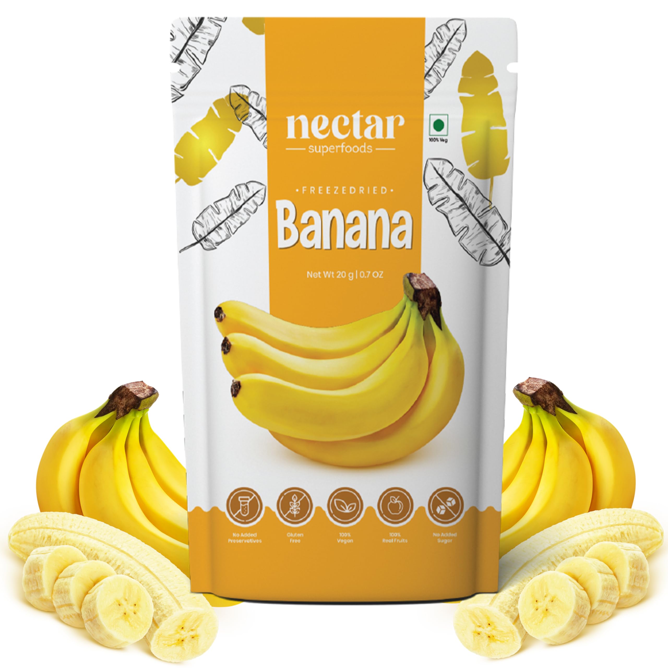 Nectar Superfoods Freeze Dried Banana | No Preservatives, No Added Sugar, Healthy Dried Fruit ...
