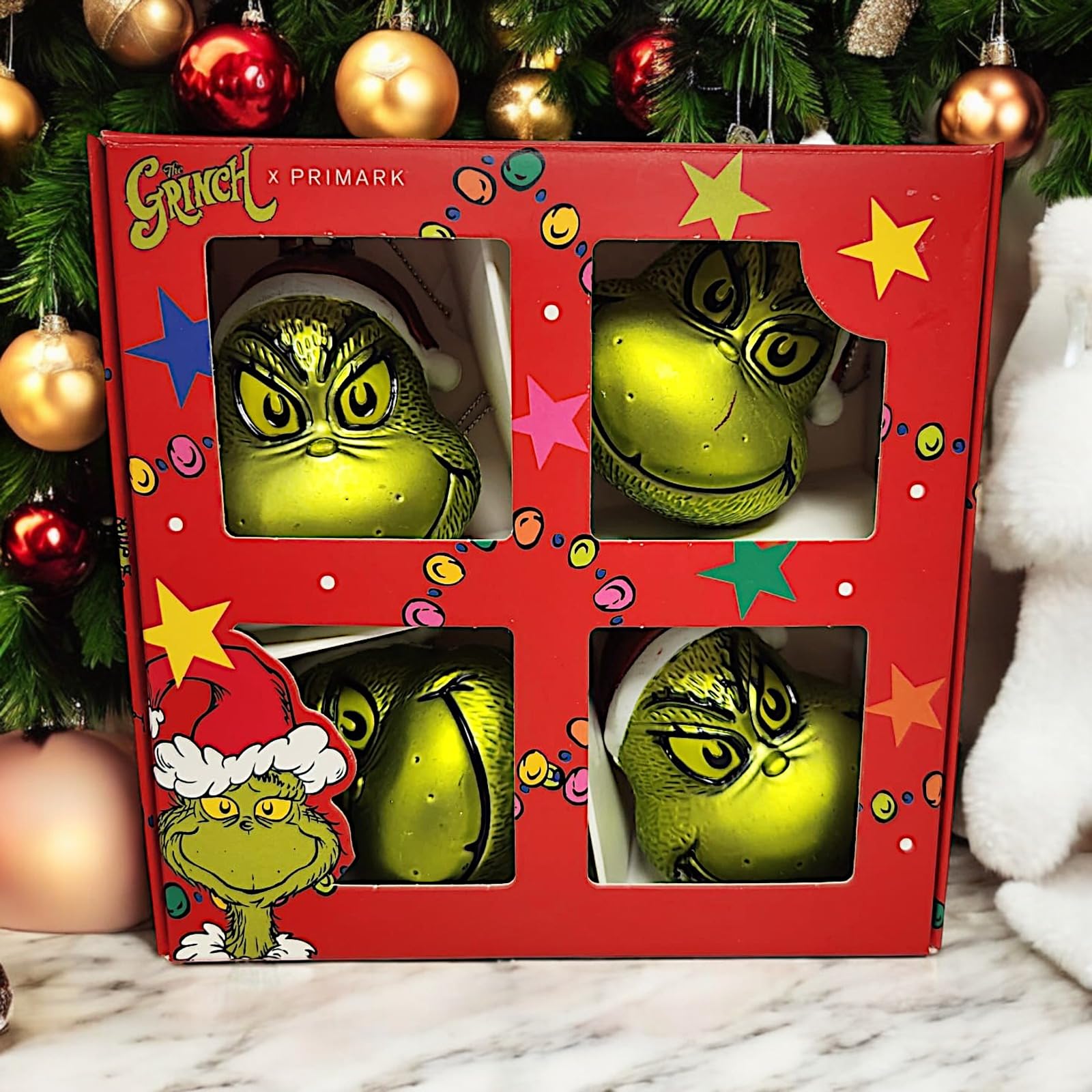 Dr Seuss Christmas Tree Ornaments Dr Seuss Grinch Baubles (Set Of 6)