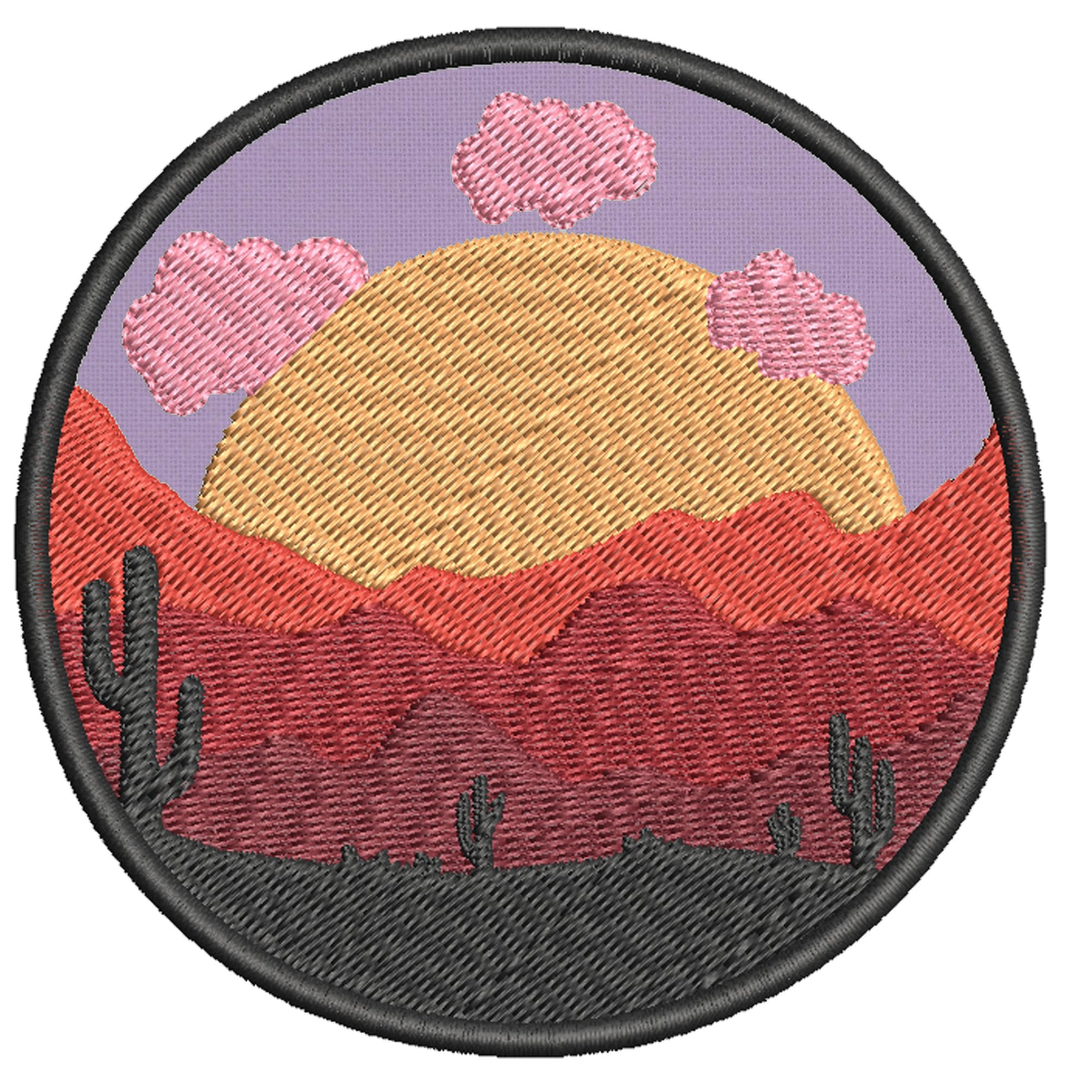 Amazon.com: Desert Sun Cactus Patch 3.5" Iron-on Embroidered Applique ...
