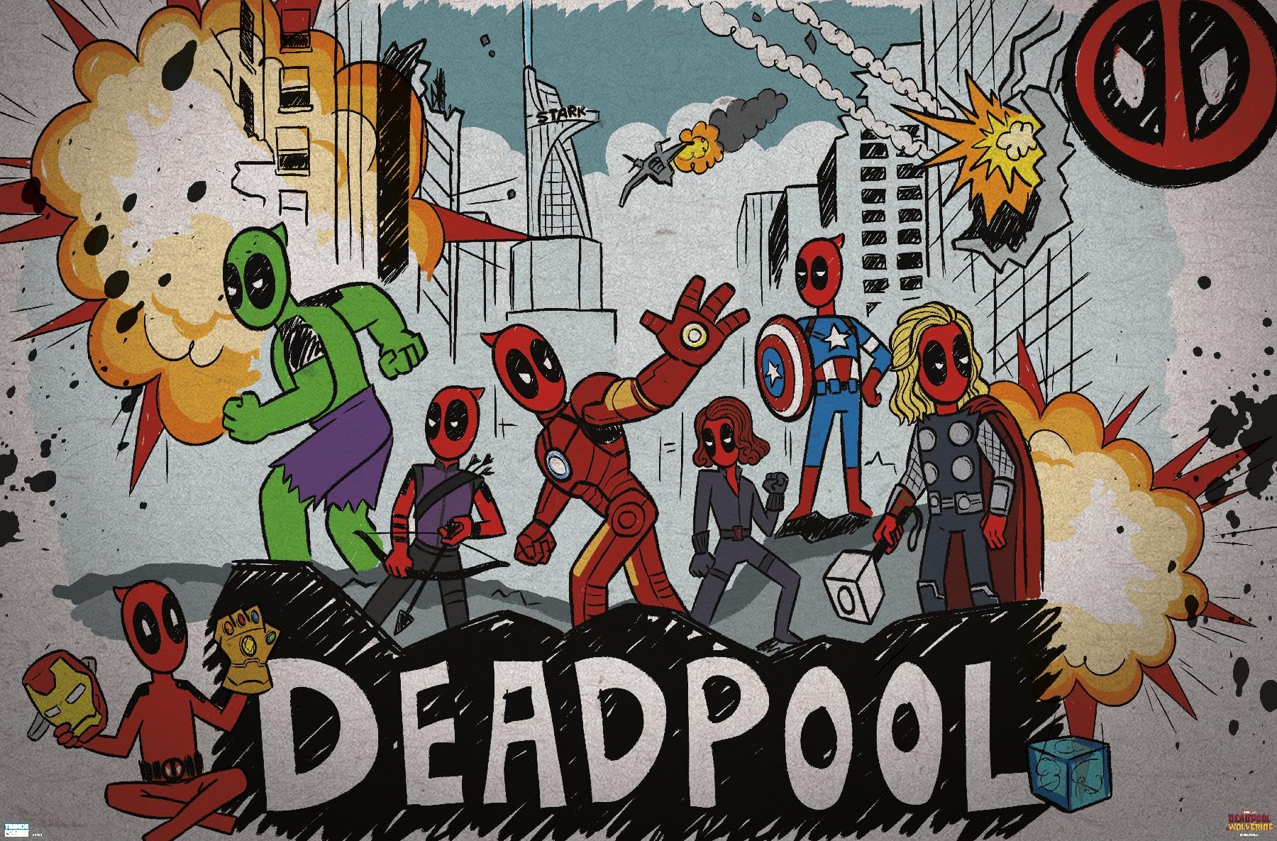 Amazon.com: Trends International Marvel Deadpool & Wolverine - Avengers ...