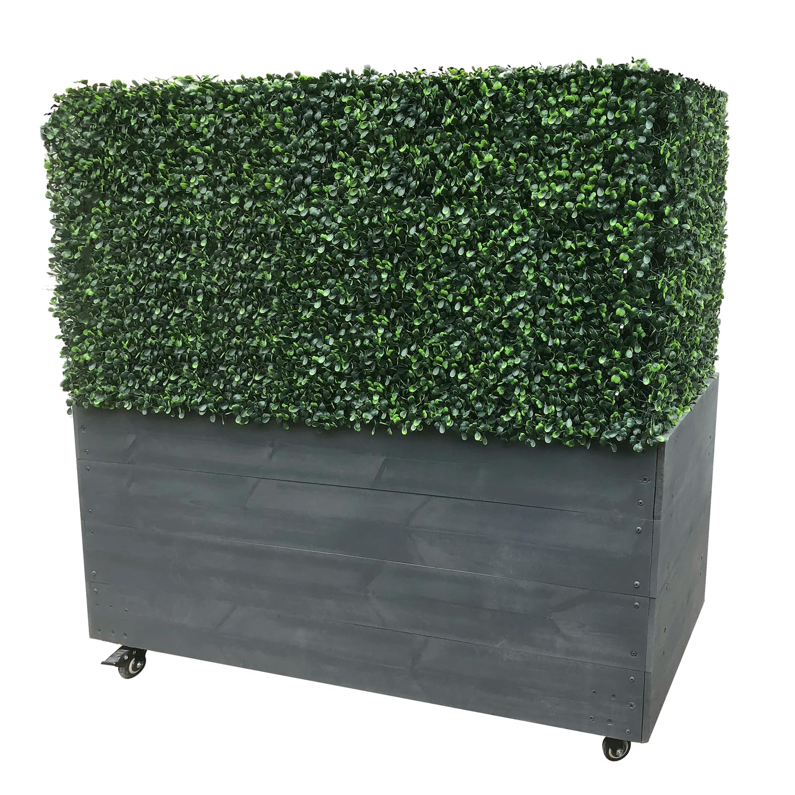 Amazon.com: Kenpiko Artificial Hedges for Outdoors with Dark Gray ...