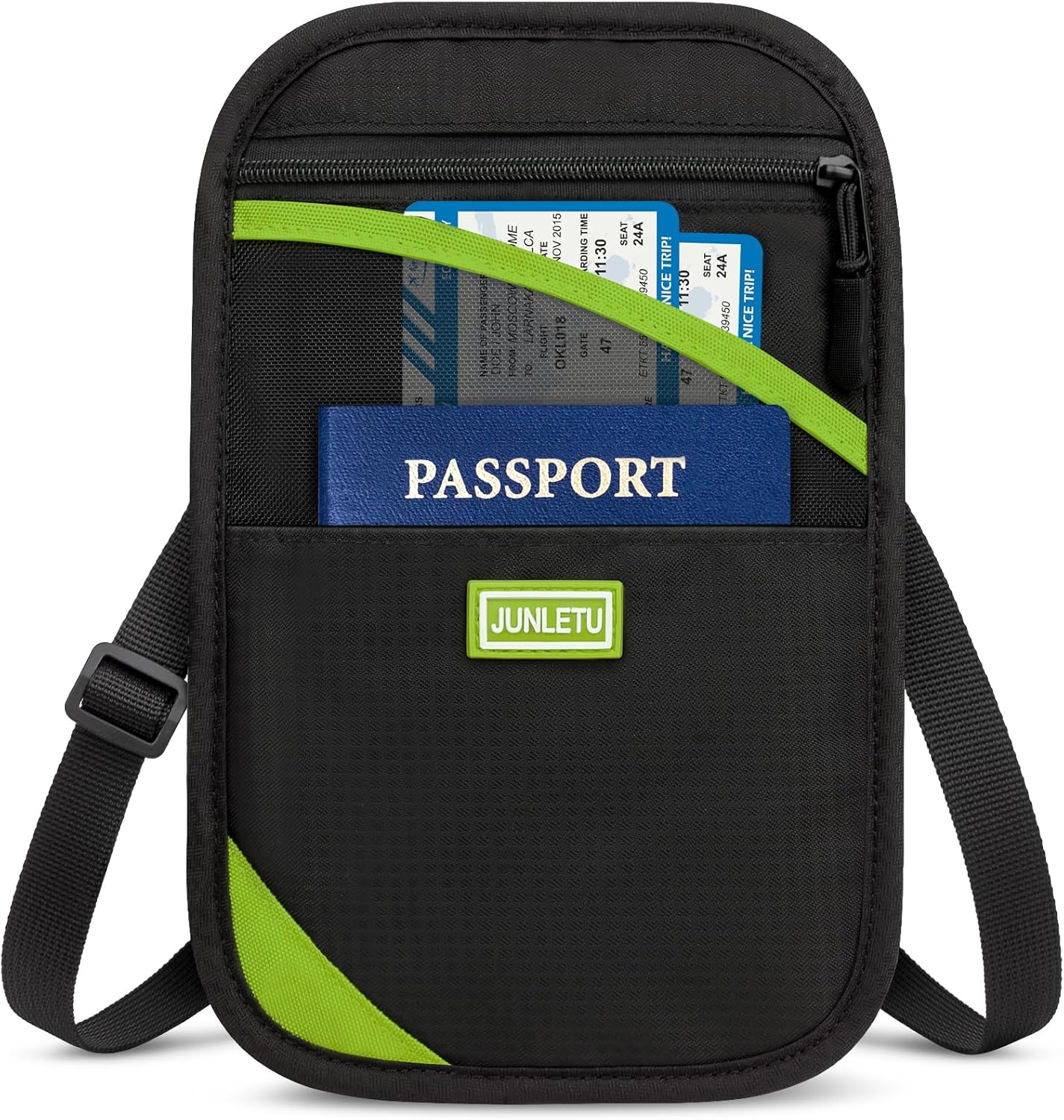 Amazon.com | BKNOOU Neck Wallet Passport Holder for Travel, Neck Pouch ...
