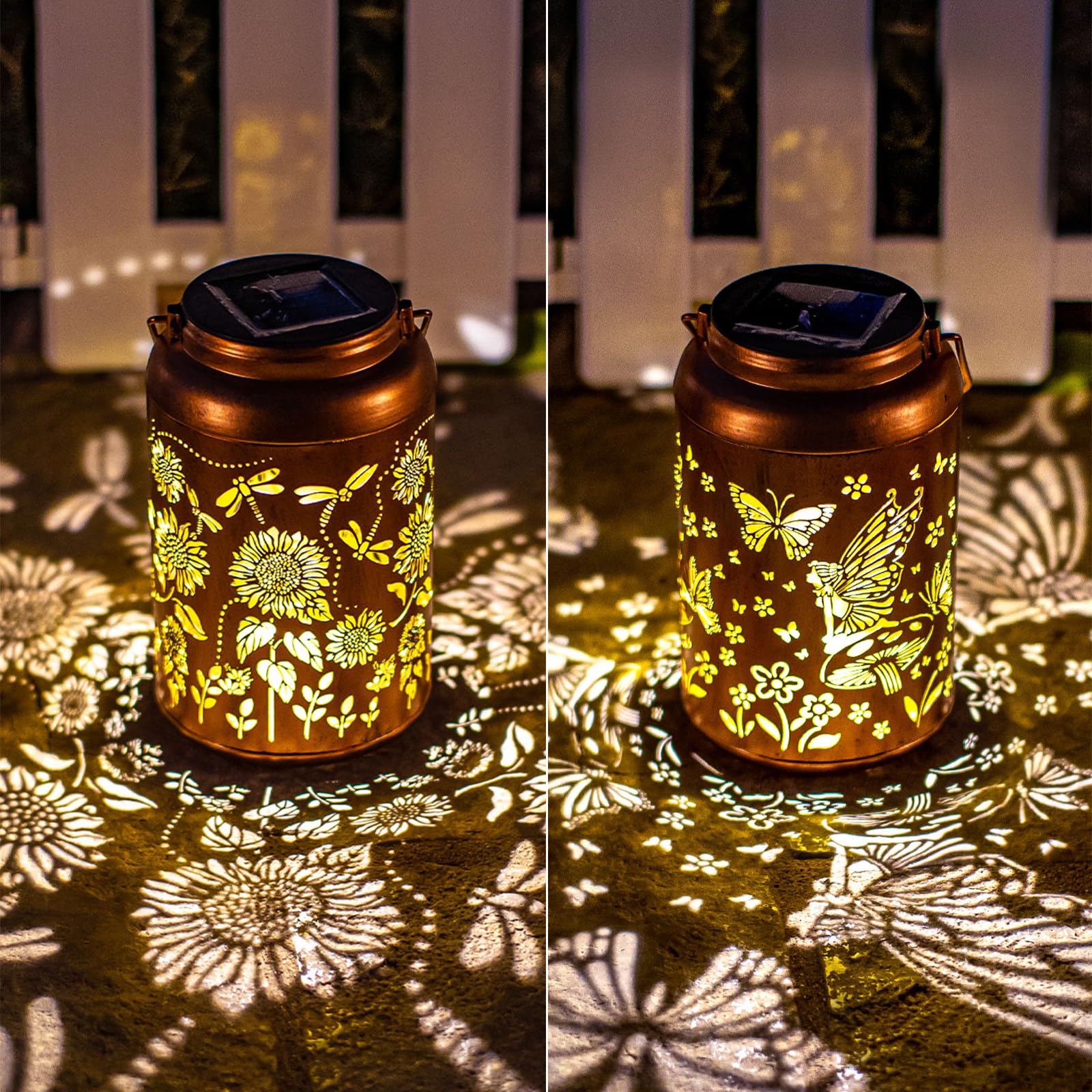 Amazon.com: Solar Lanterns Dragonfly Lights Outdoor Decor Hanging ...