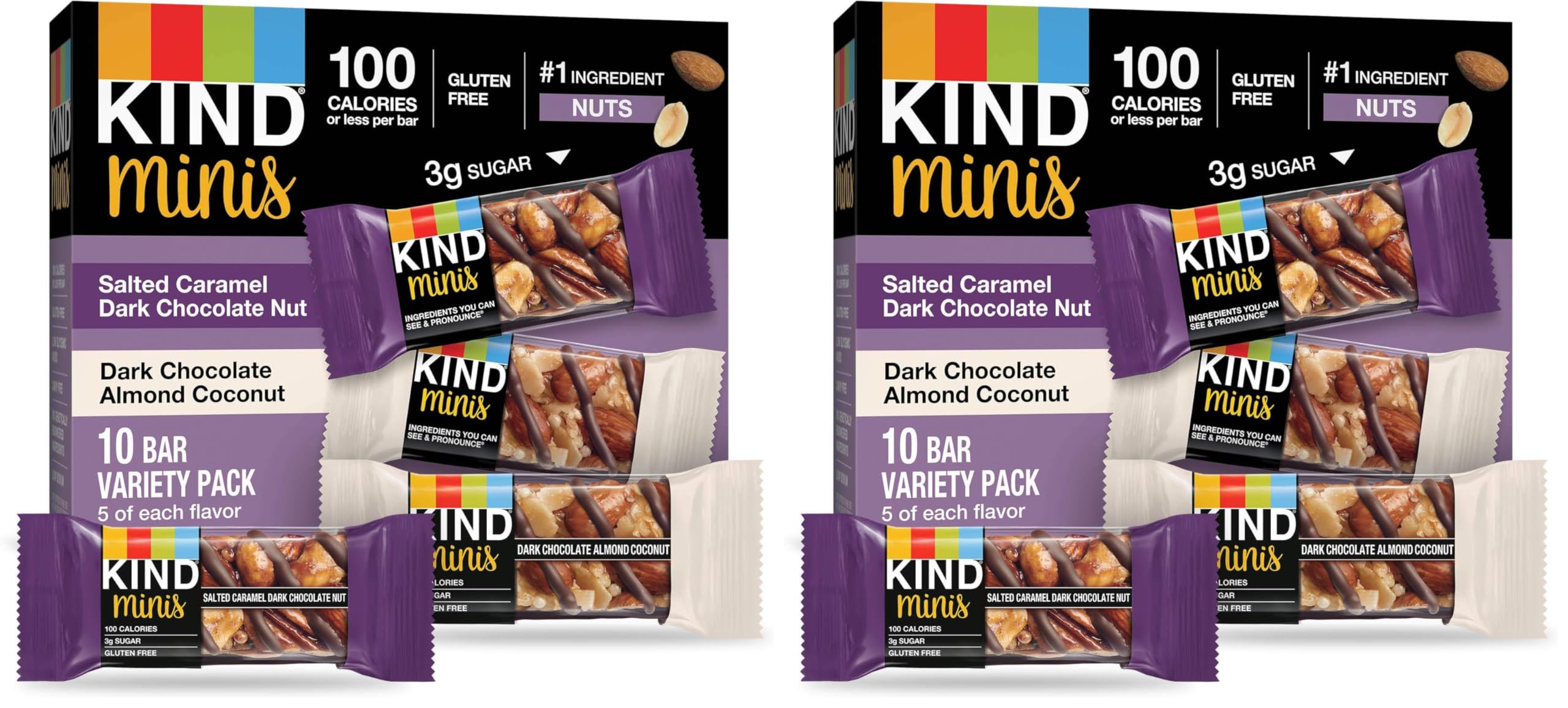 Snapklik.com : KIND Mini Nut Bars, Variety Pack, Salted Caramel Dark ...