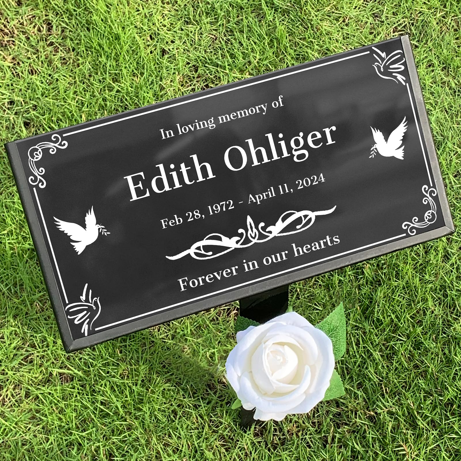 Amazon.com: KEMAYUN Headstones for Graves Memorial Stone Personalized ...