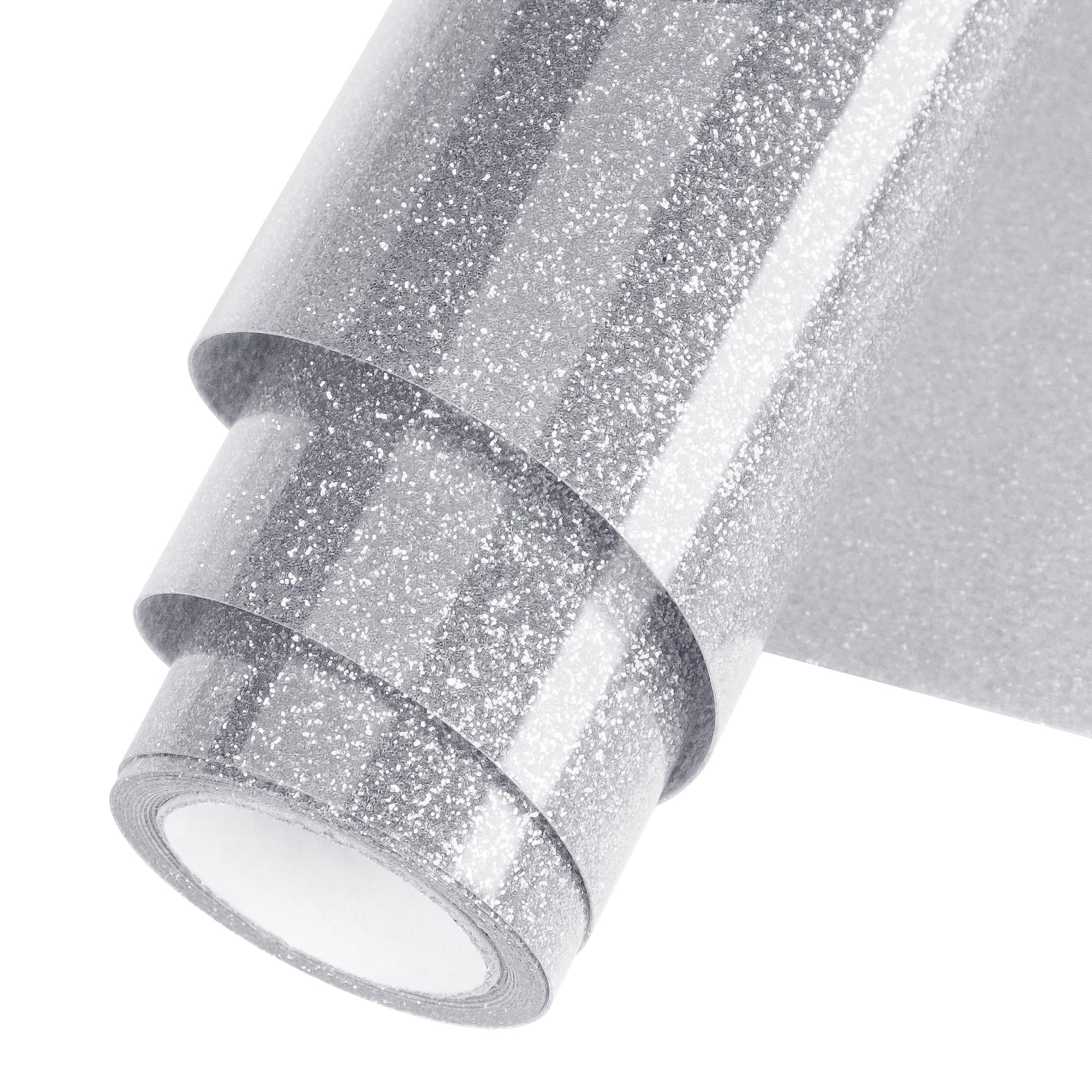 Amazon.com: WOOGLITTER Silver Glitter HTV Heat Transfer Vinyl Roll ...