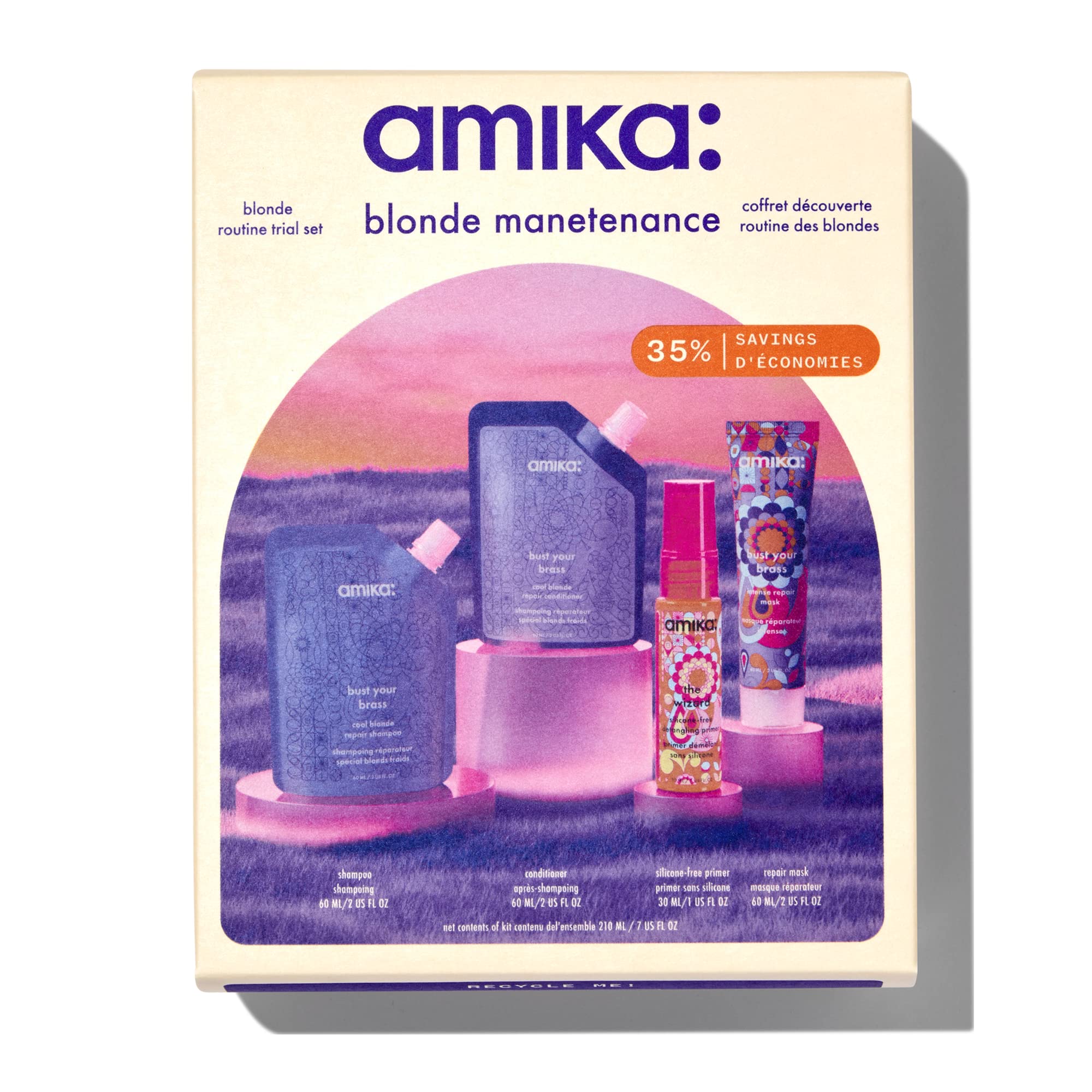 Amazon.com: amika blonde mane-tenance routine trial set : Beauty & Personal Care