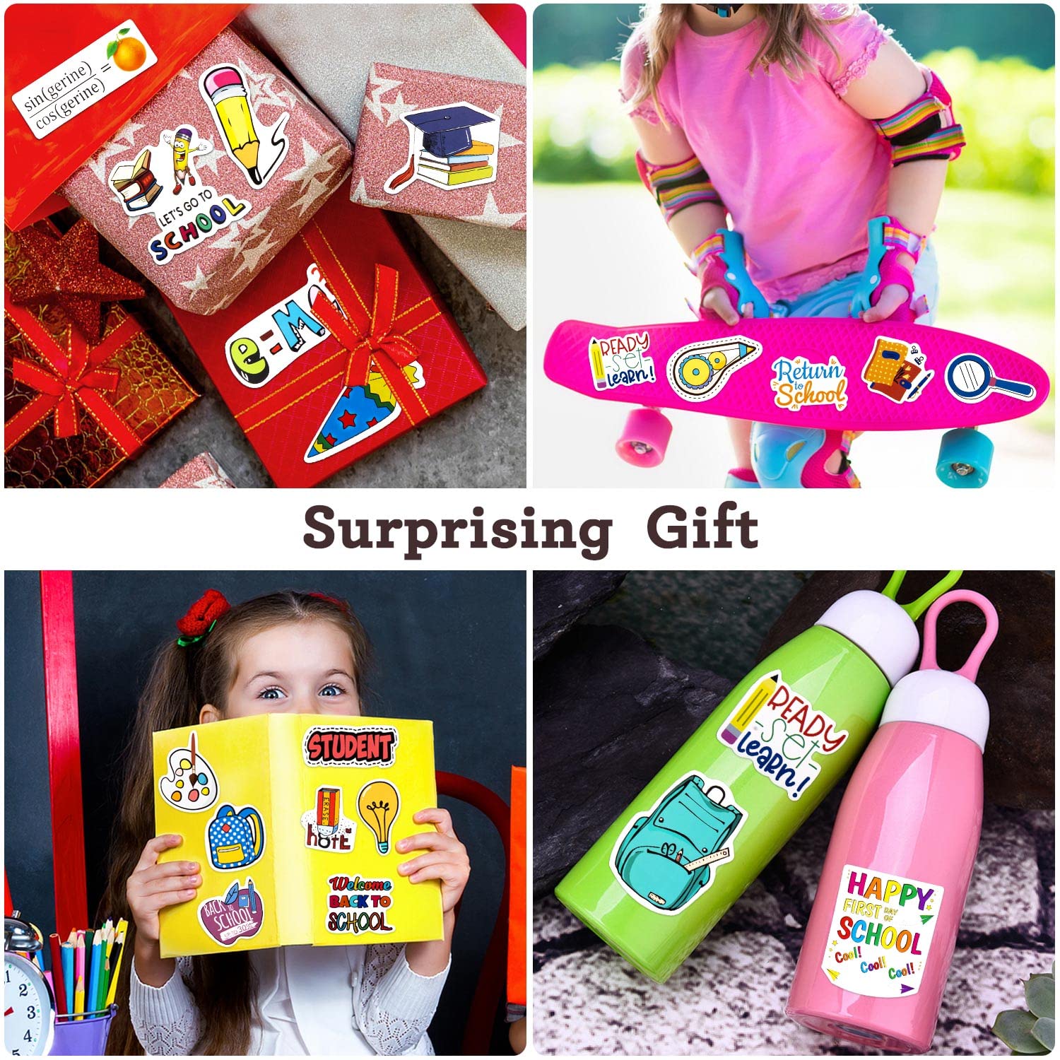 Snapklik.com : 200pcs Back To School Stickers - Kids Stickers For ...