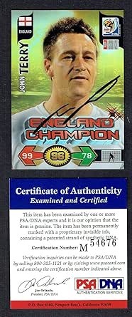 John Terry signed autograph auto 2010 Panini World Cup Trading Card PSA ...